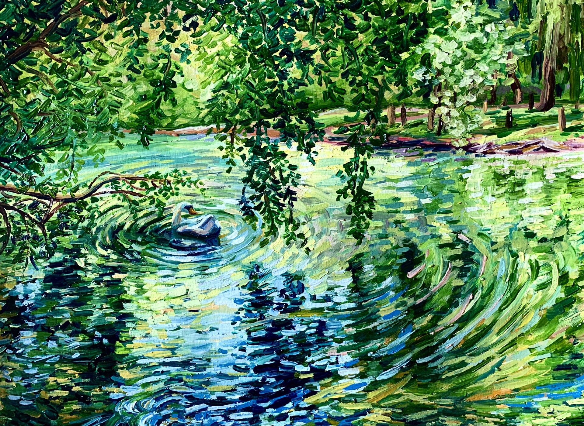 ArtStation - Swan of the Fonti del Clitunno