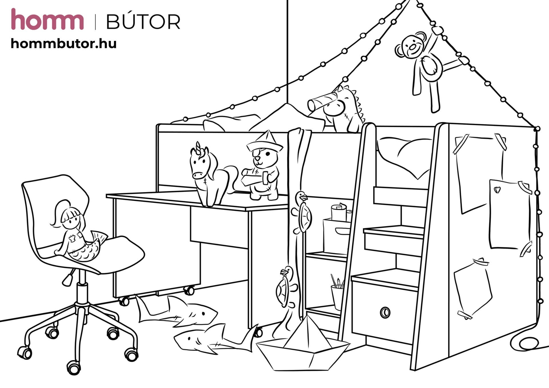 furniture coloring page