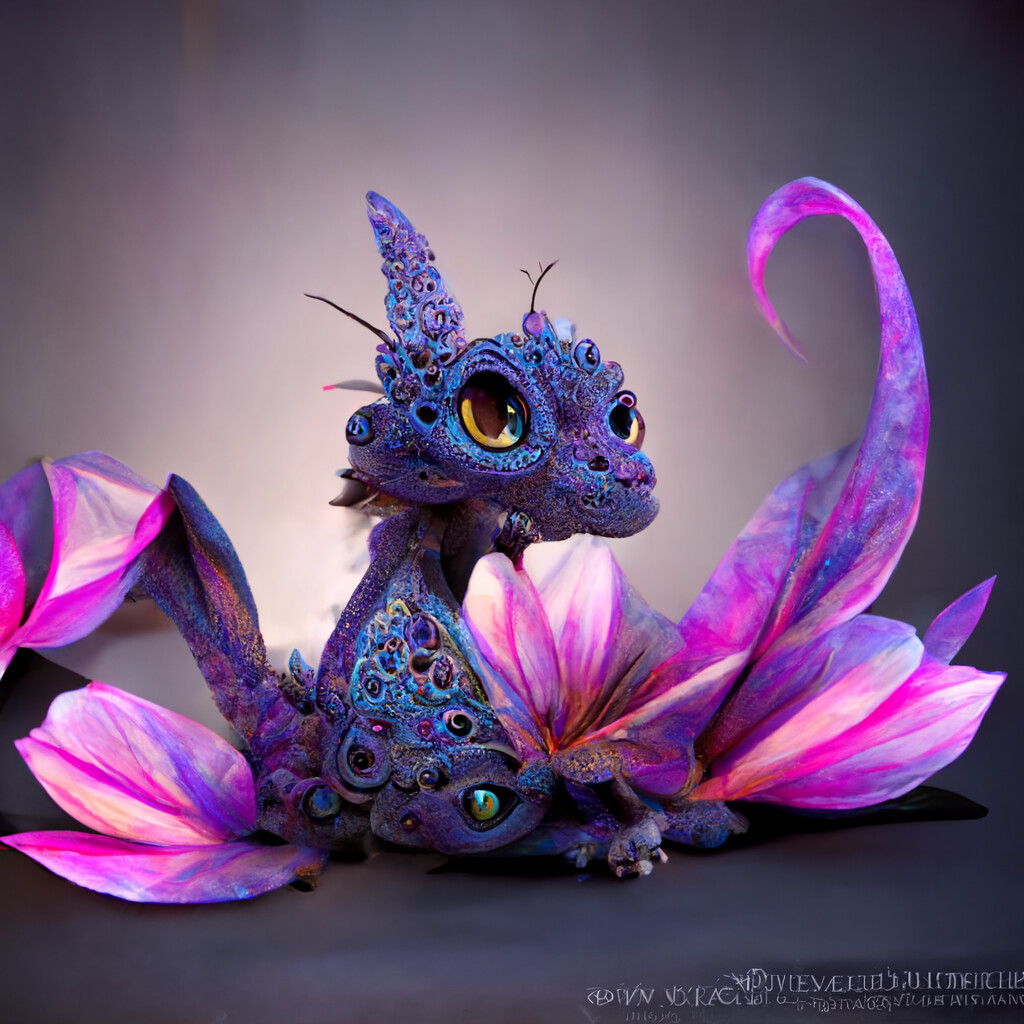 Purple Dragons With Butterfly Beautiful