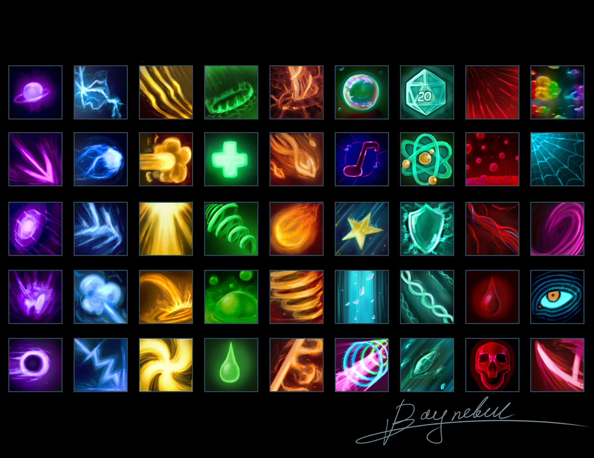 ArtStation - Game icons of spells