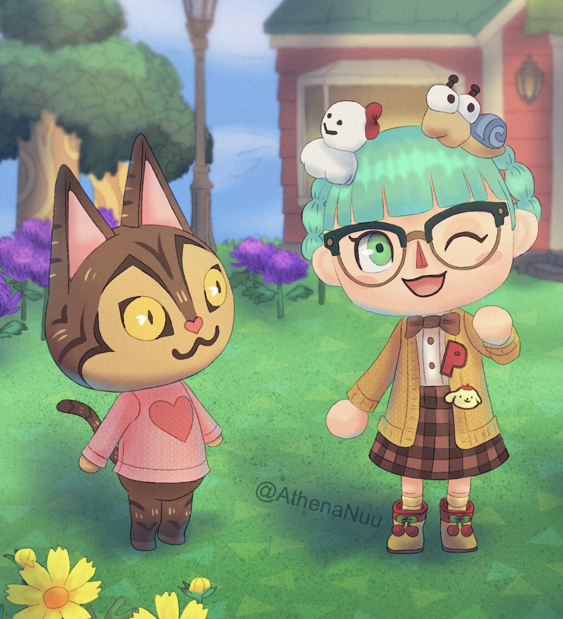 Athena Power - My cats as Animal Crossing Villagers - Character design