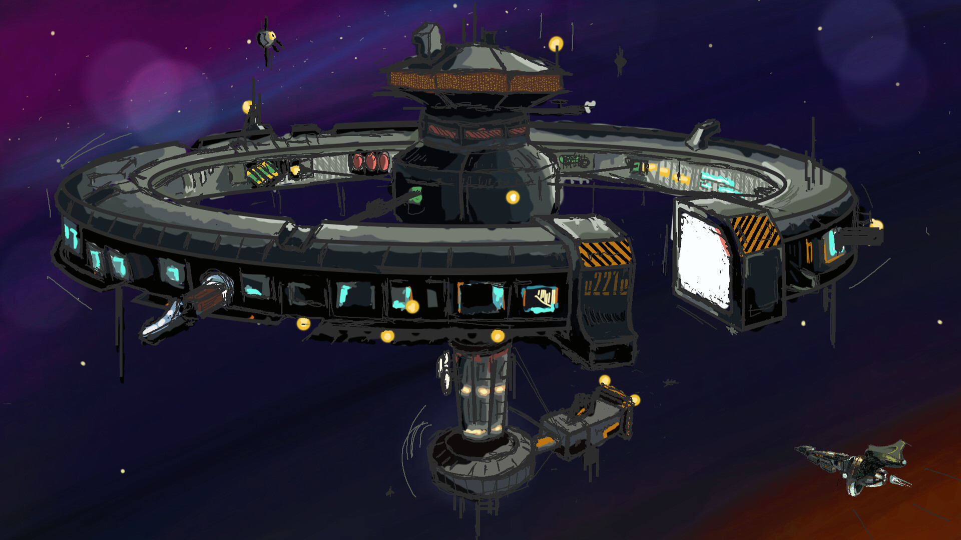 ArtStation - spaceship concept scetch