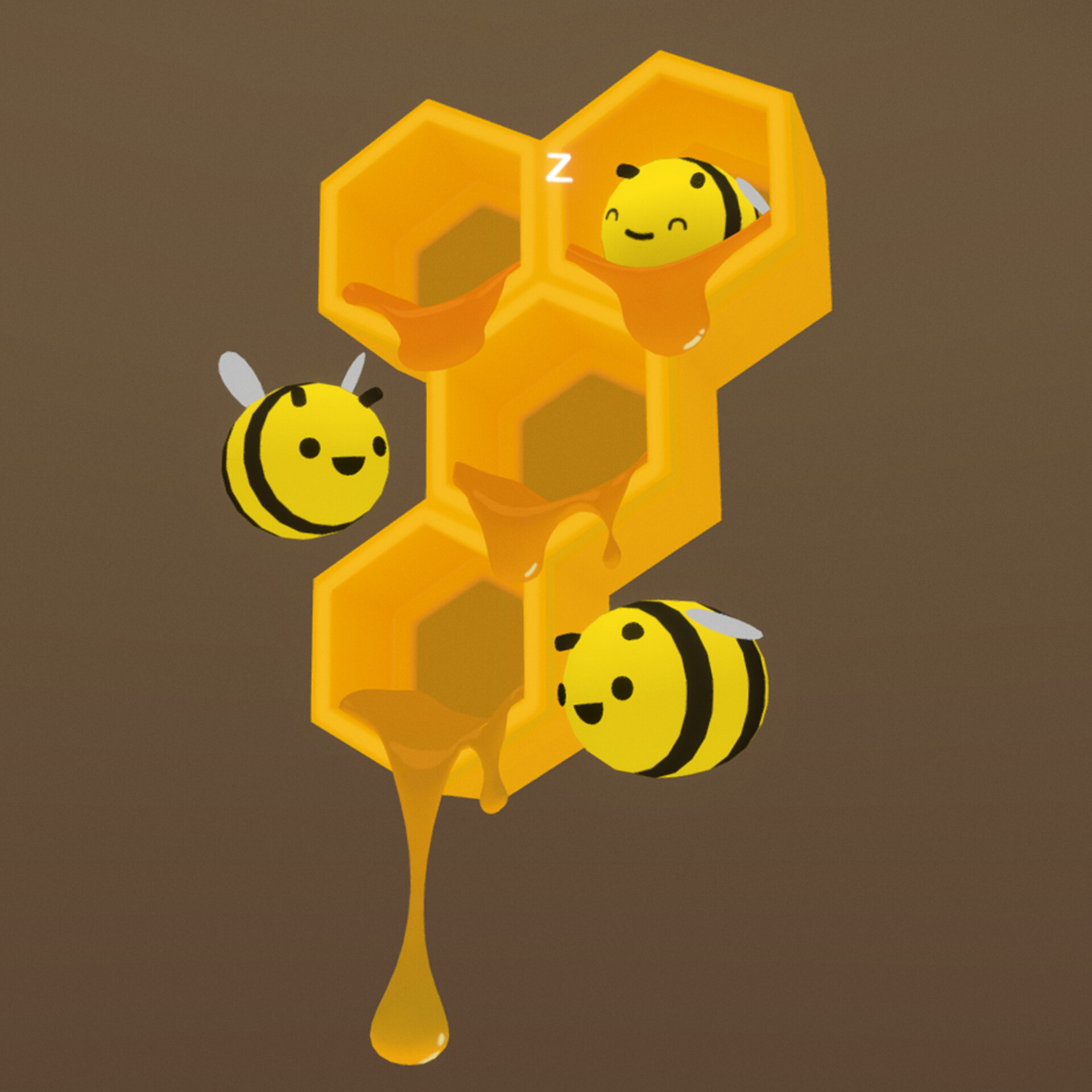 Honey Bees Comb Animation