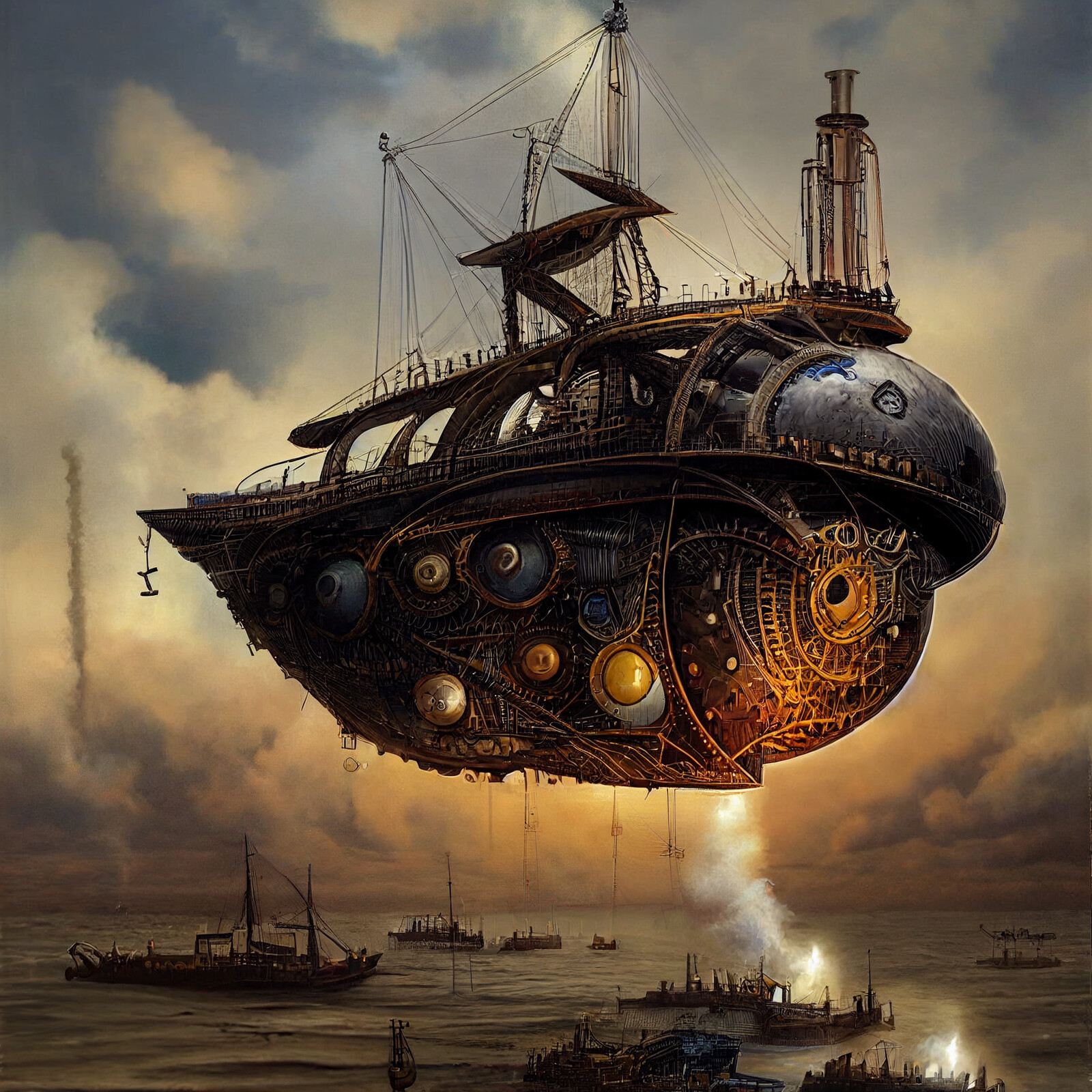 Mark Lehoczki - Steampunk flying ship