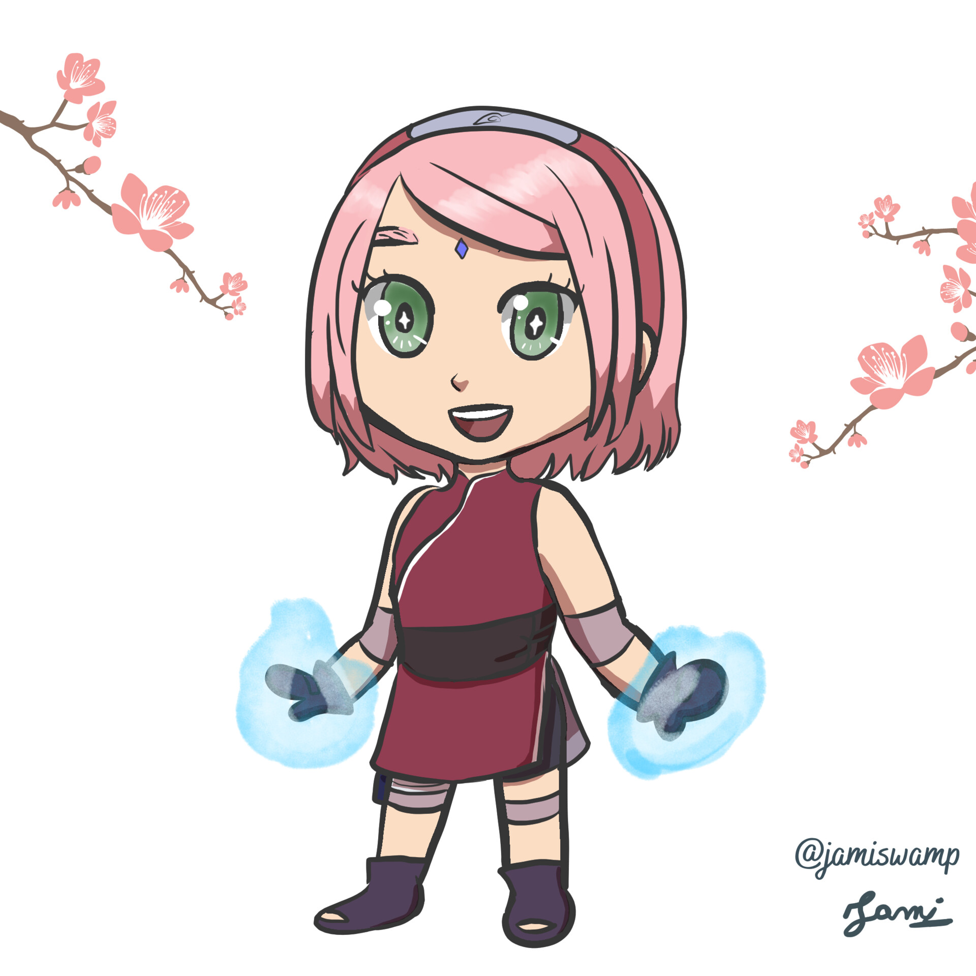 ArtStation - YCH Commission: Sakura Haruno