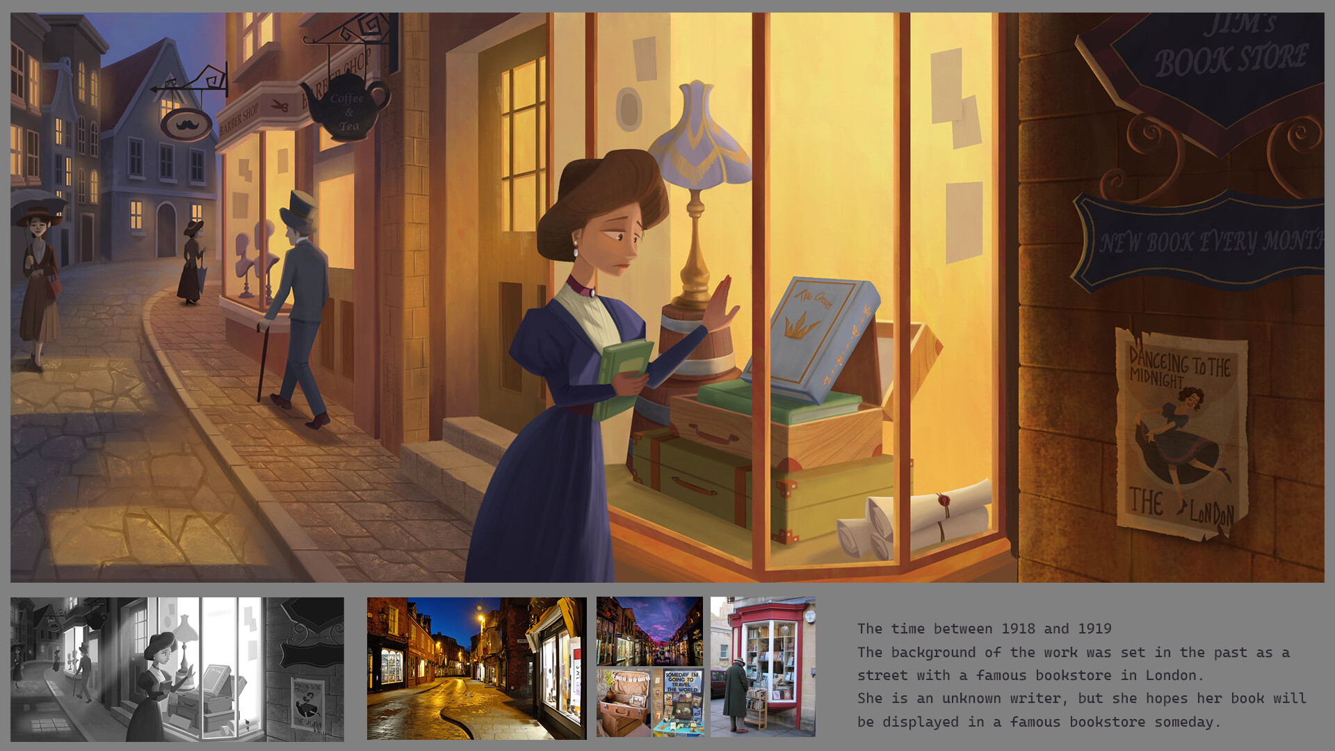 ArtStation - unknown novelist / In front of a famous bookstore