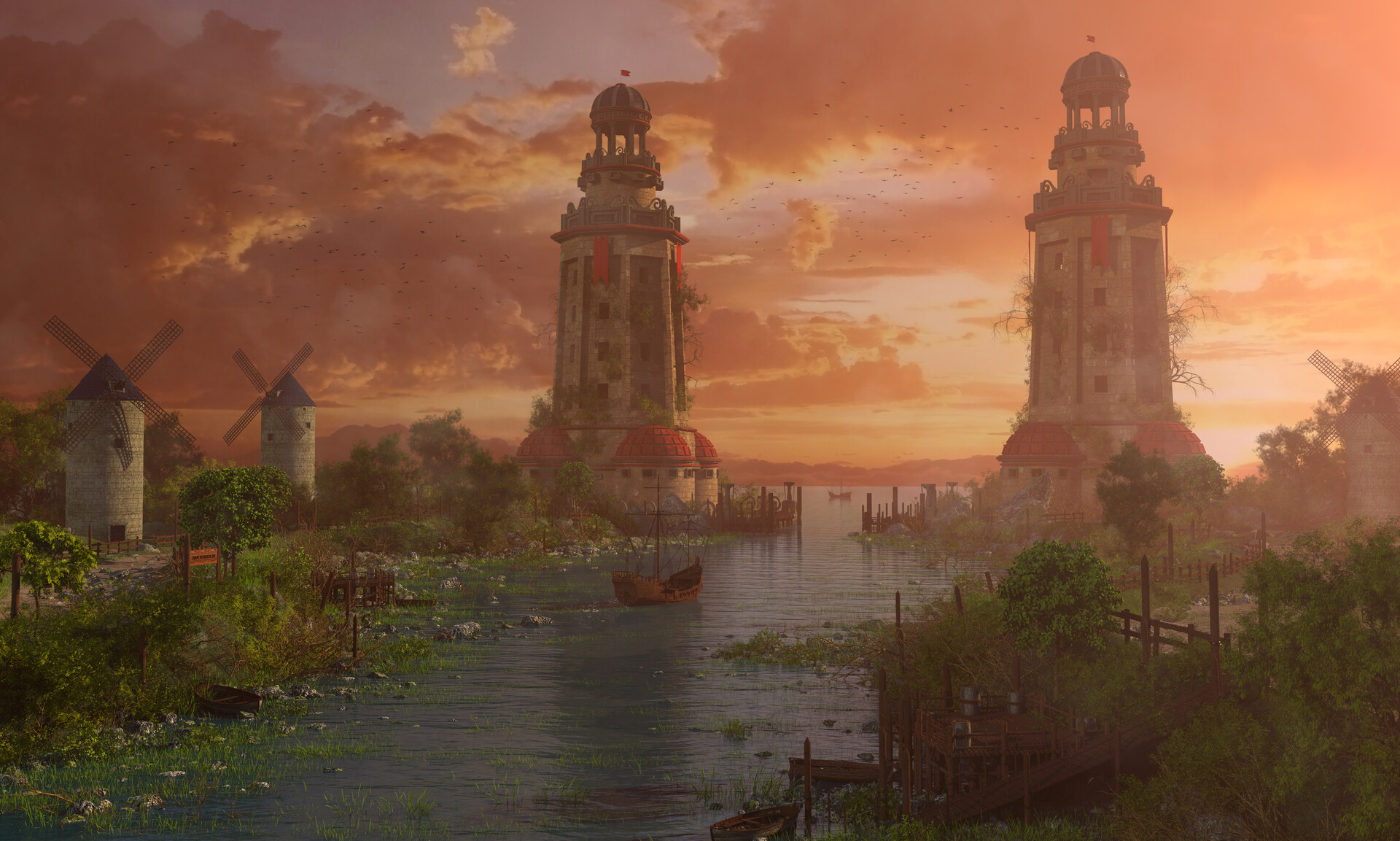 ArtStation - Fantasy Lighthouse Gate