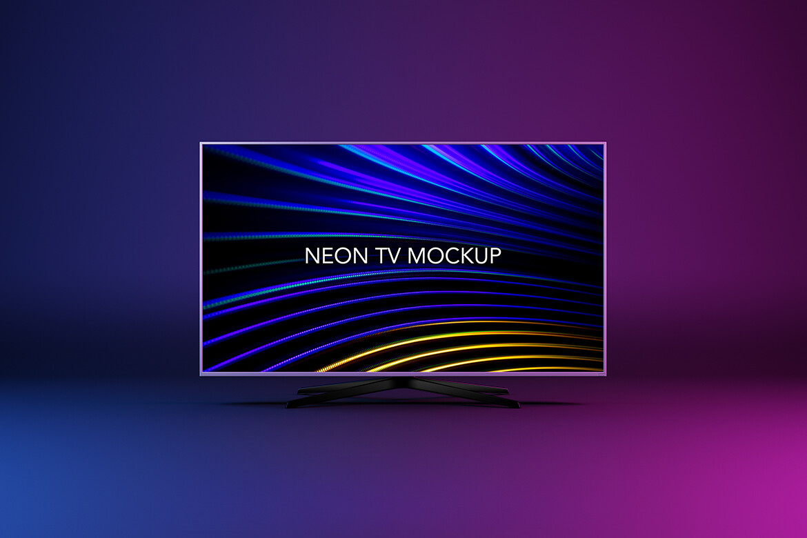 ArtStation - Neon TV Mockup