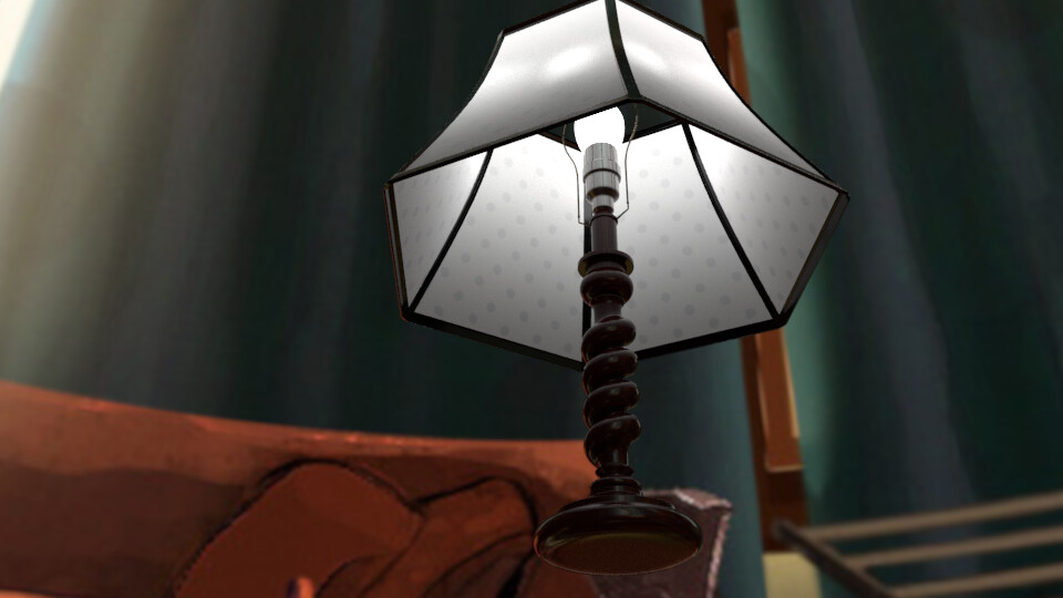 ArtStation - A lamp i made learning maya