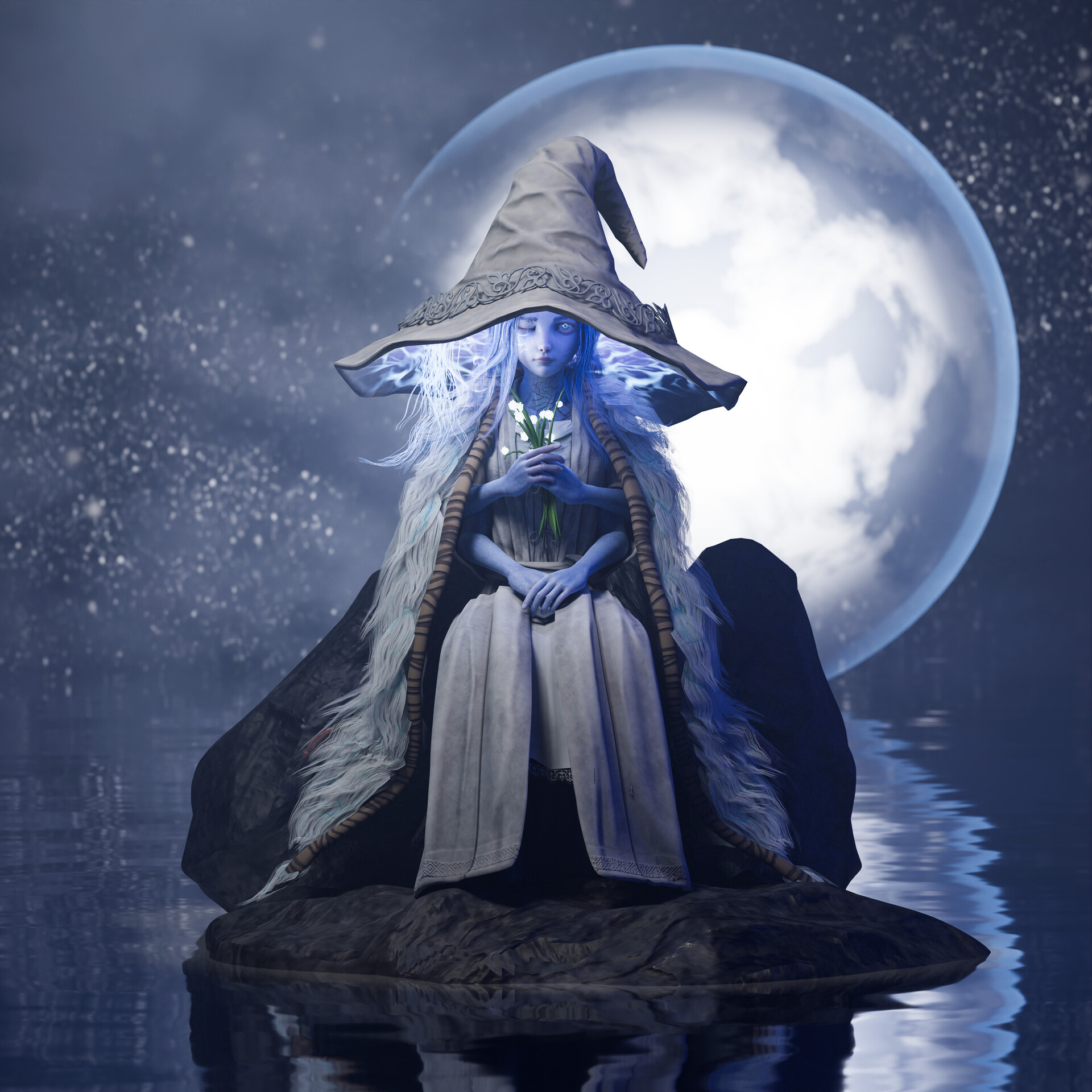 ArtStation - Lunar Princess Ranni Fanart