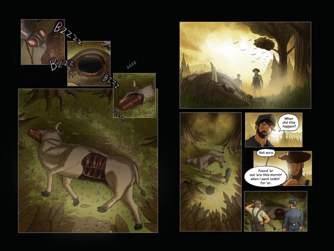 ArtStation - Them: Beyond Human Pages 1-6 (Traditional comic pages ...