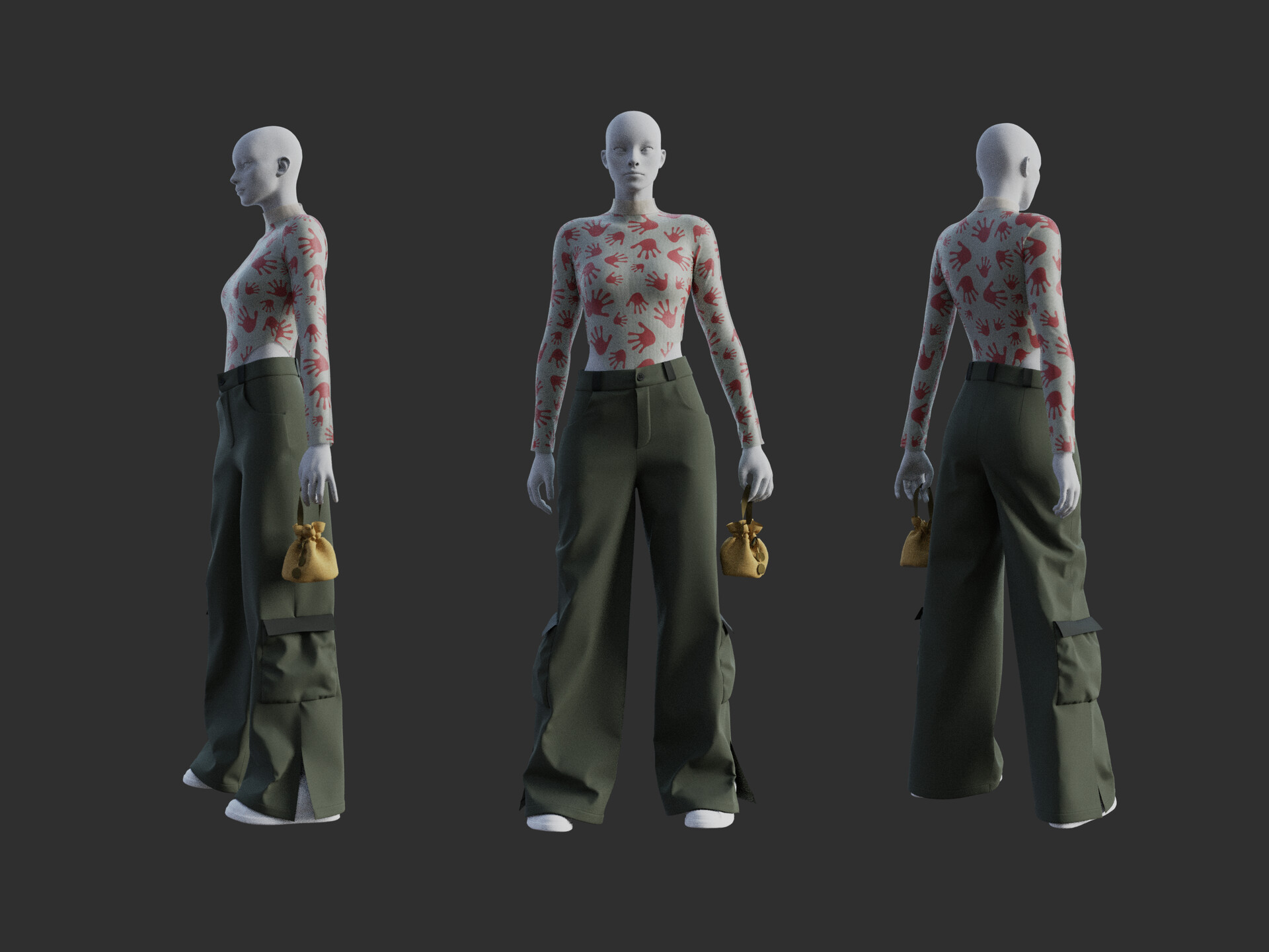 Alan Tur - Fashion girl in cargo pants.