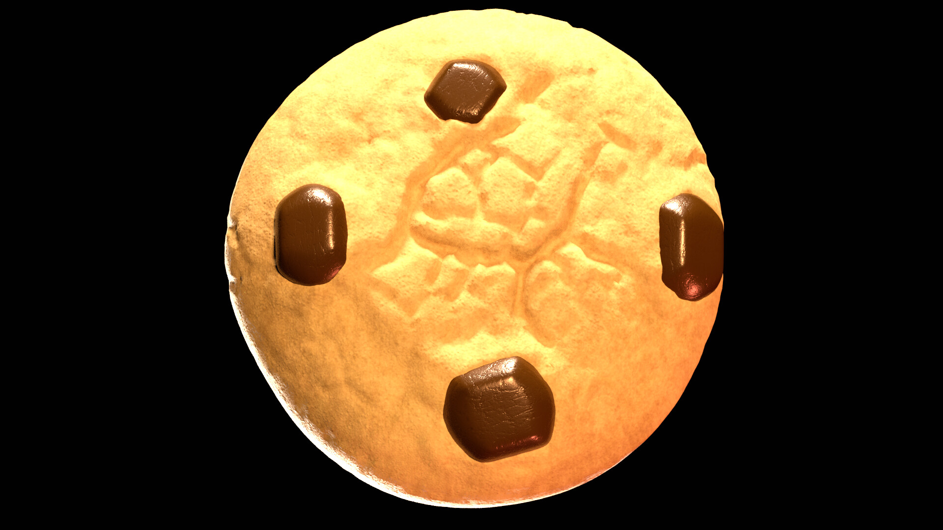 ArtStation - 3D High-Poly Choco-Chips Cookie