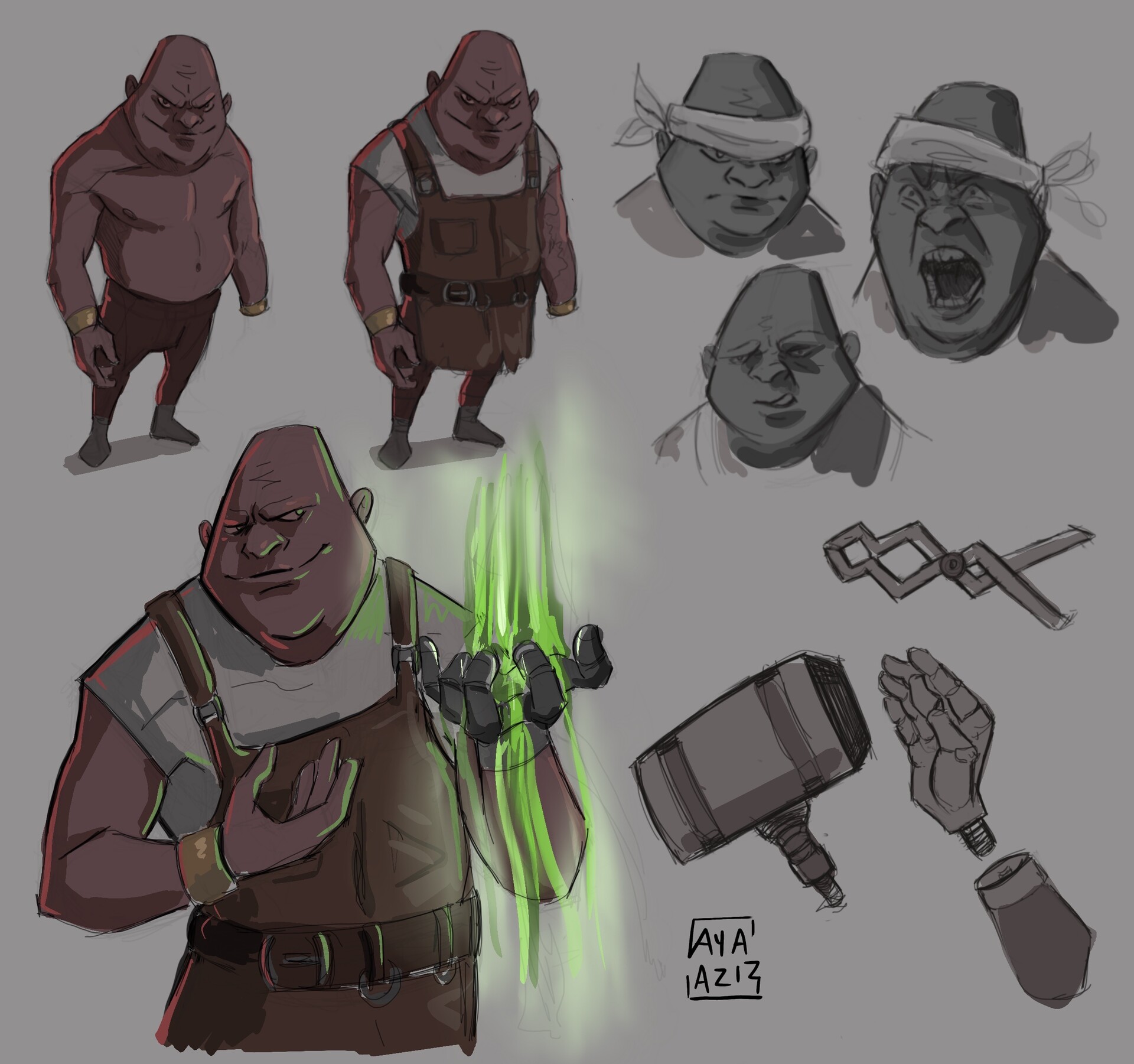 ArtStation - Blacksmith trio exploration