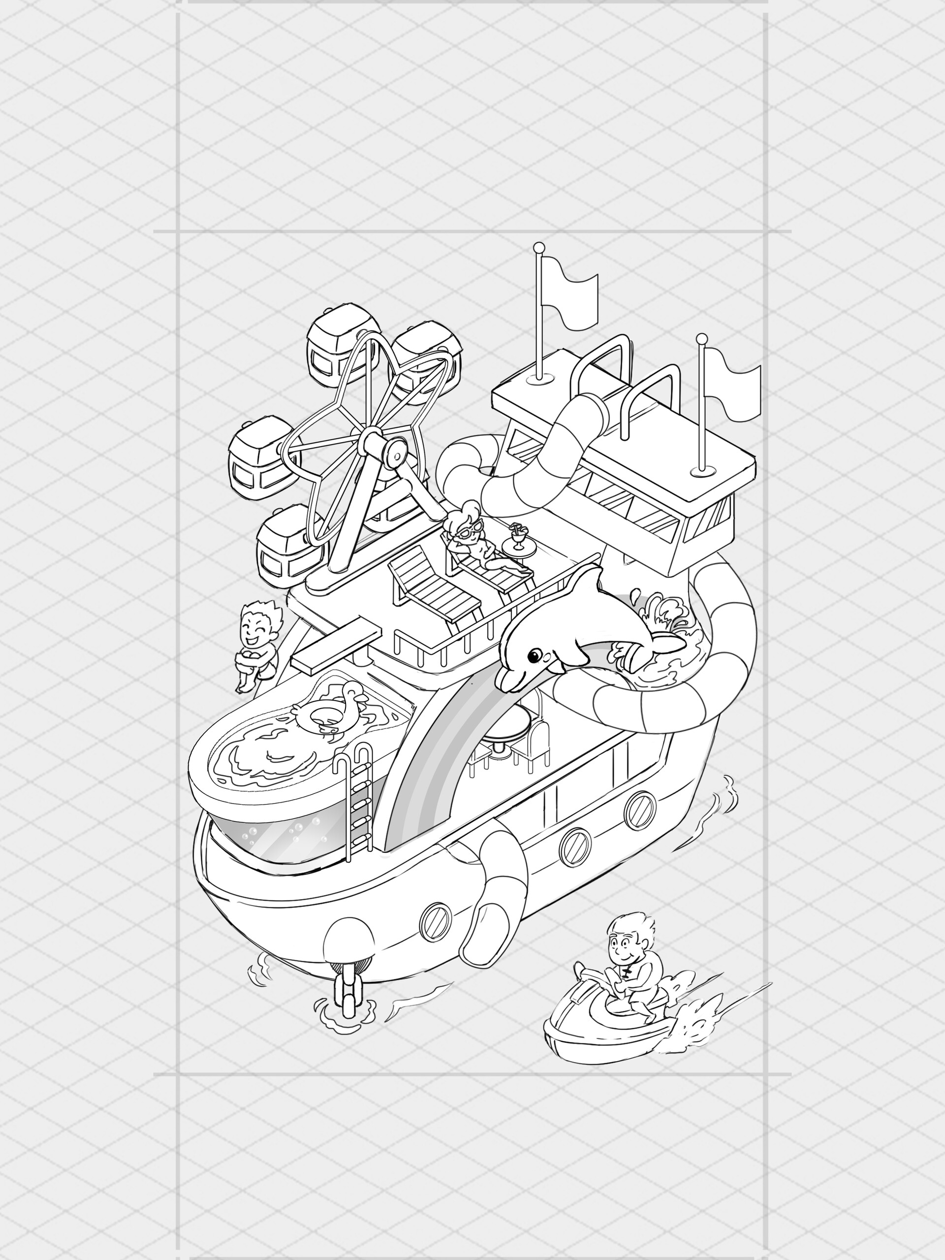 ArtStation - Cruise Ship Level Design