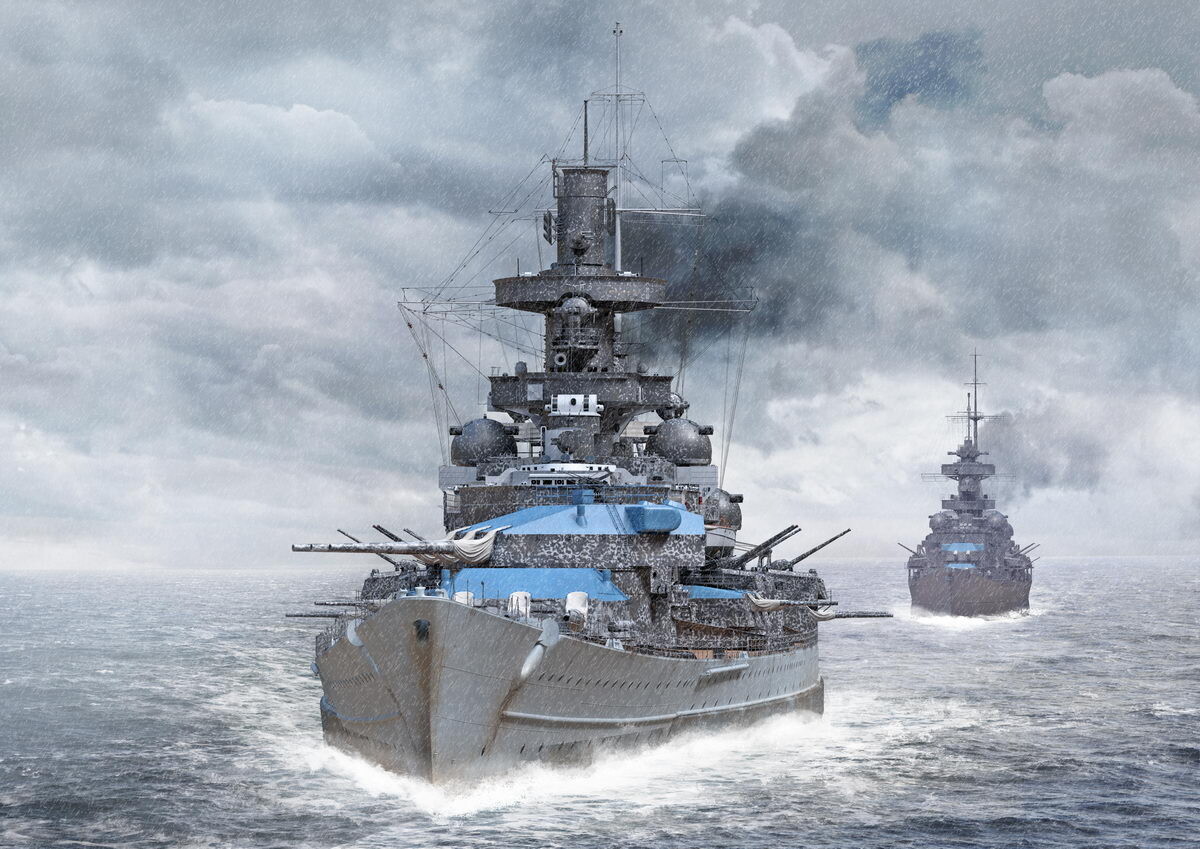 ArtStation - German battleship Scharnhorst