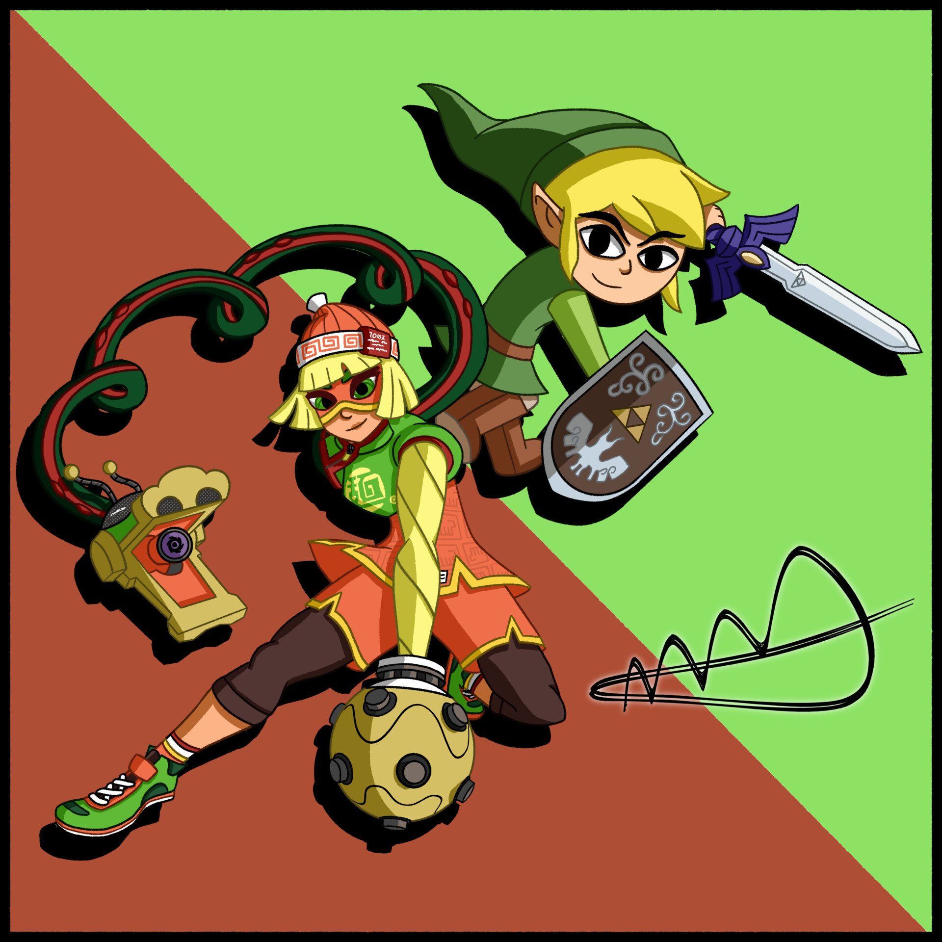 ArtStation - Toon Link and Min Min