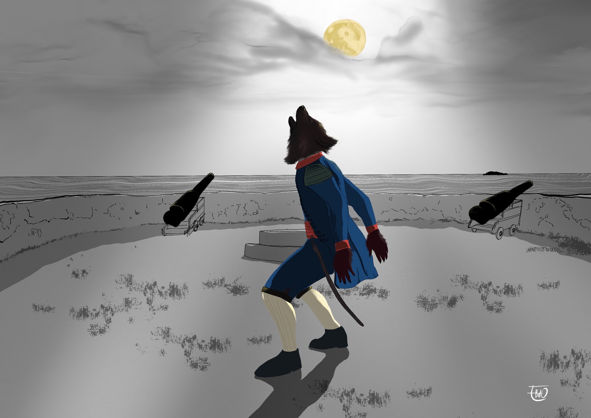 Cachorro Soldados Lobisomem