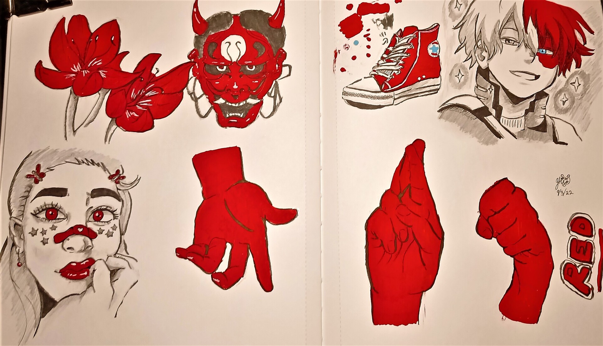 ArtStation - Red pen and Ink