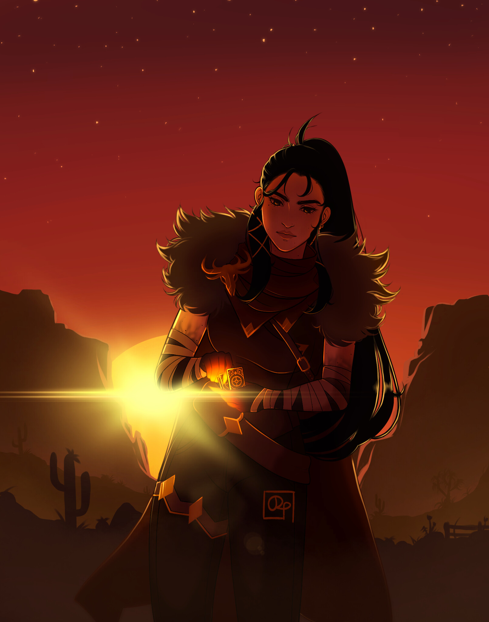 ArtStation - Hazel Romero - Cowboy Warlock