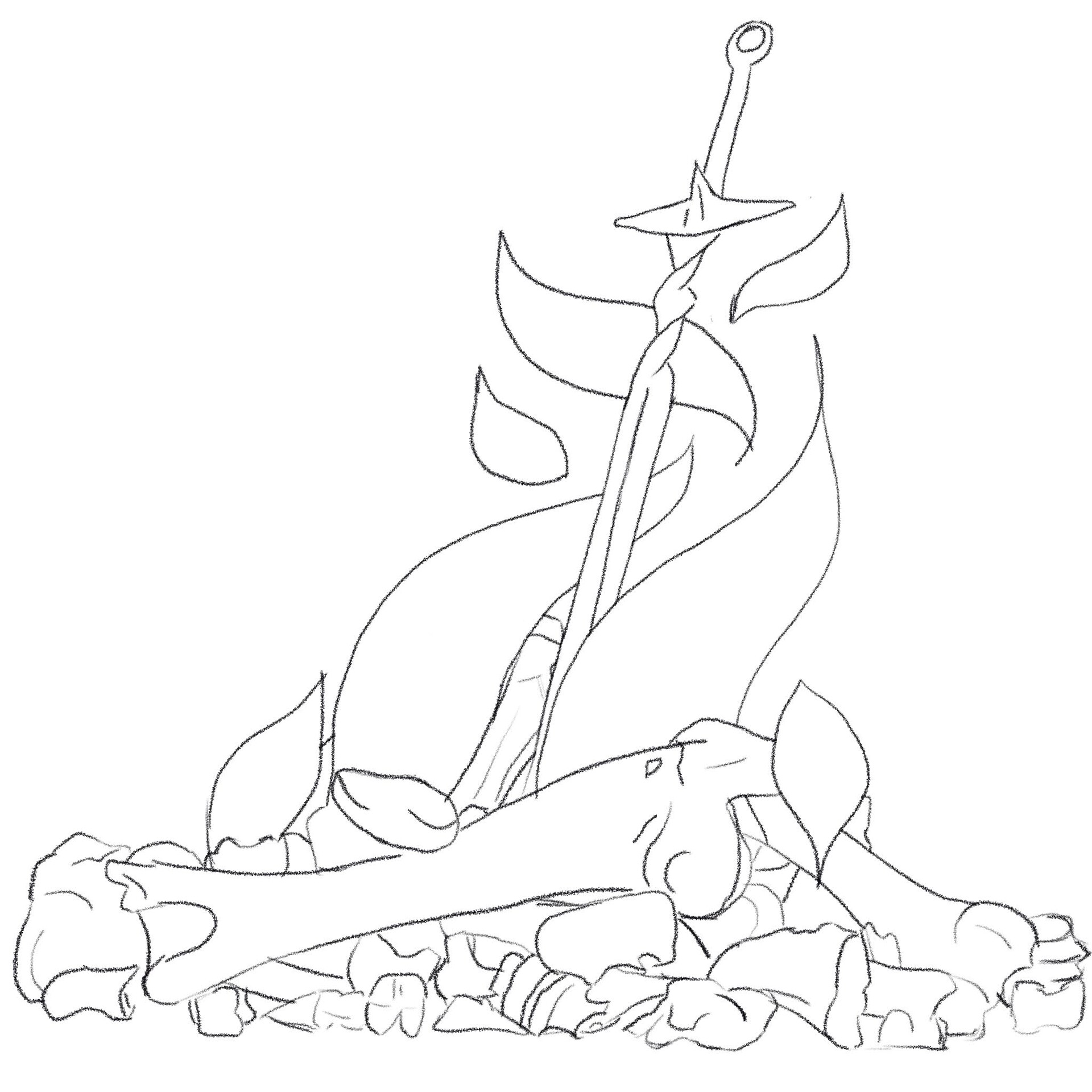 Dark Souls Bonfire Drawing