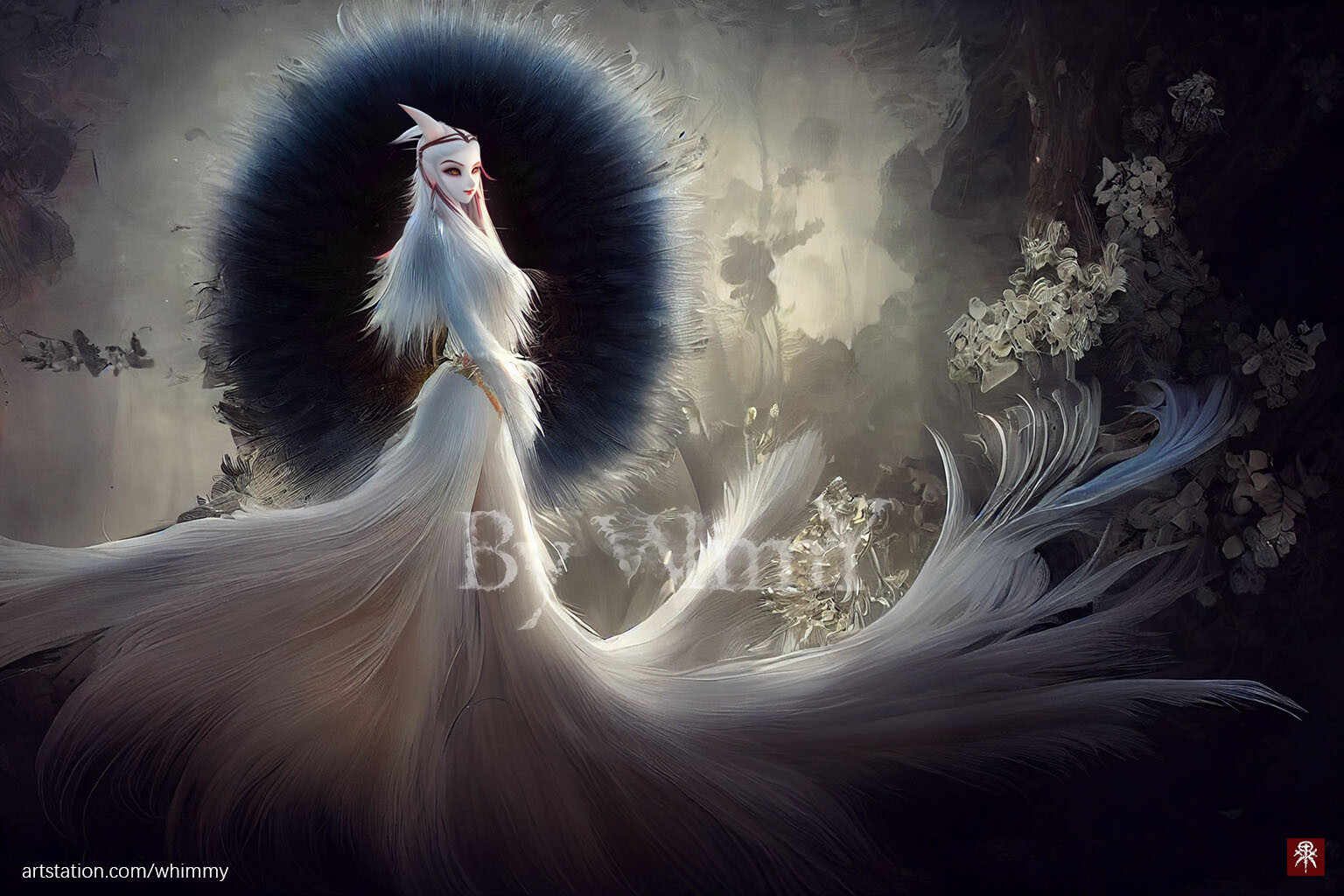 ArtStation - White Fox Lady