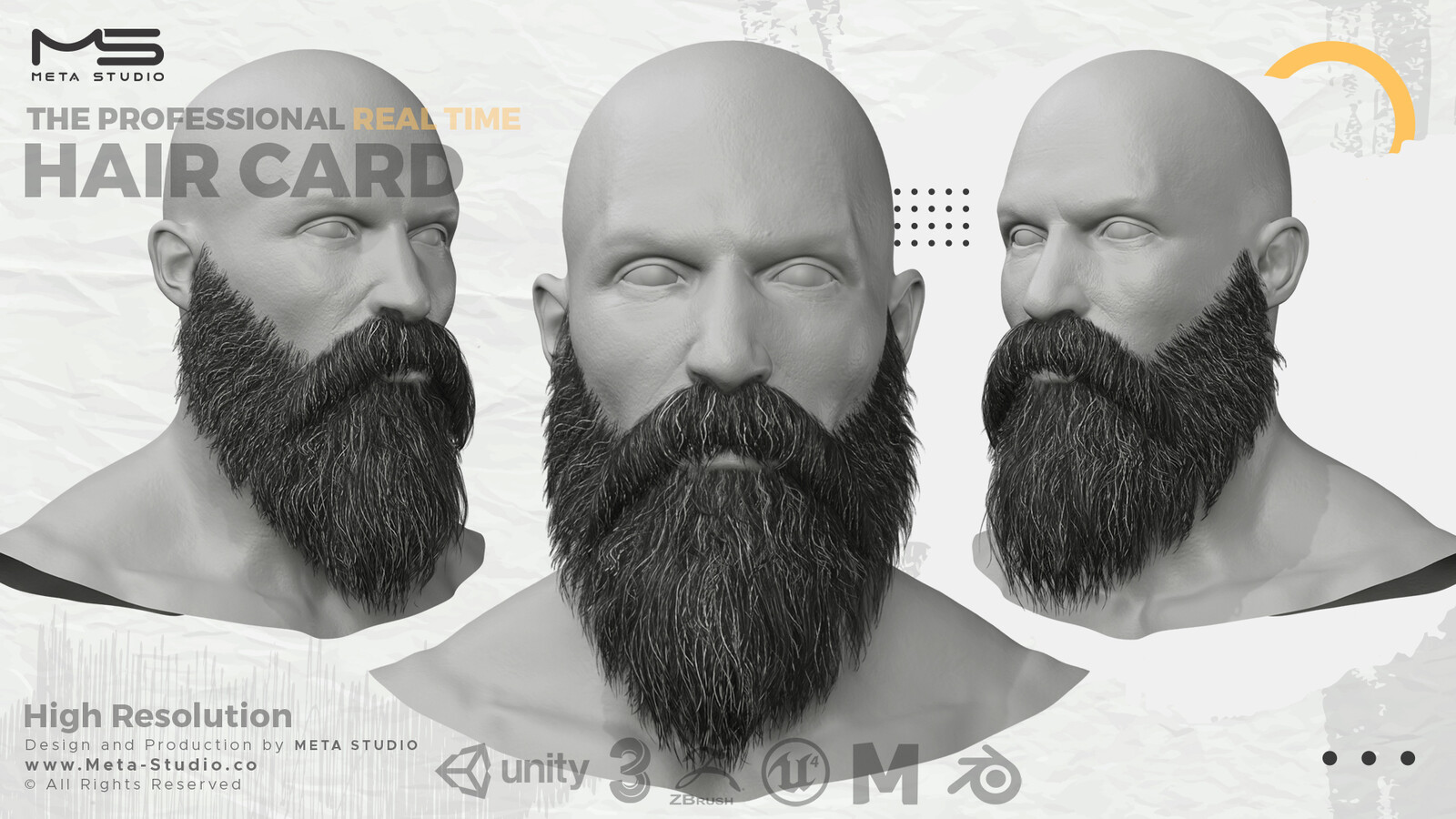 Meta Studio - Kratos ( God Of War ) Beard and mustache