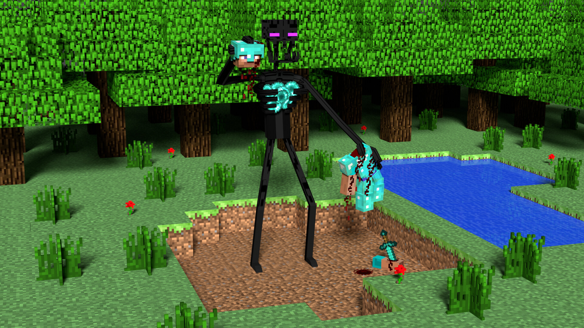 Minecraft Mutant Enderman Wallpaper