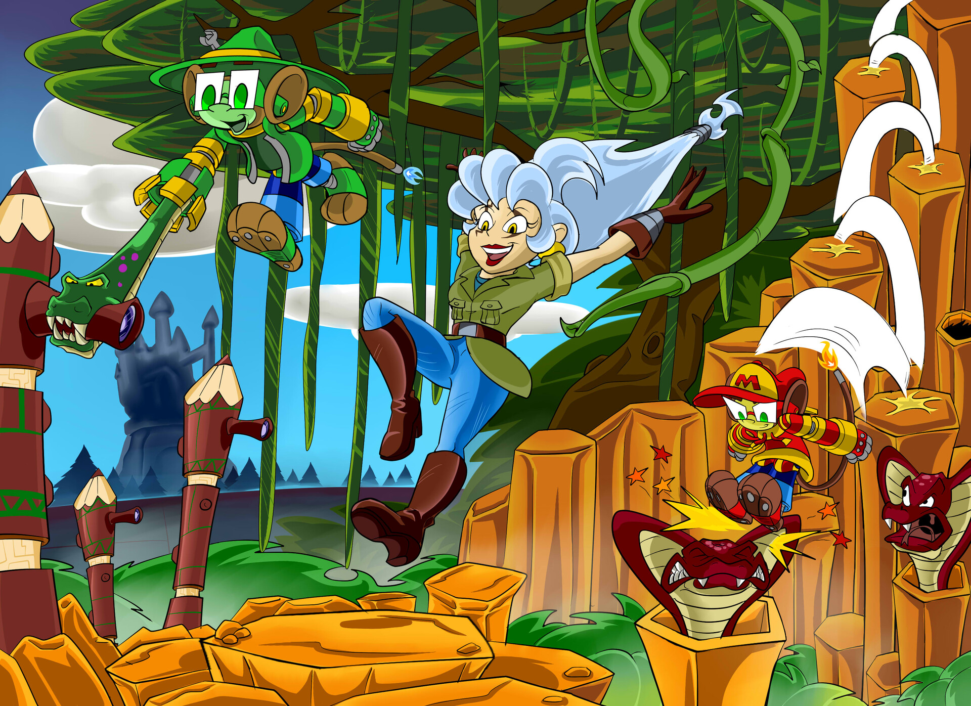 ArtStation - Planet Topia ACT 1 Sol gold cliffs