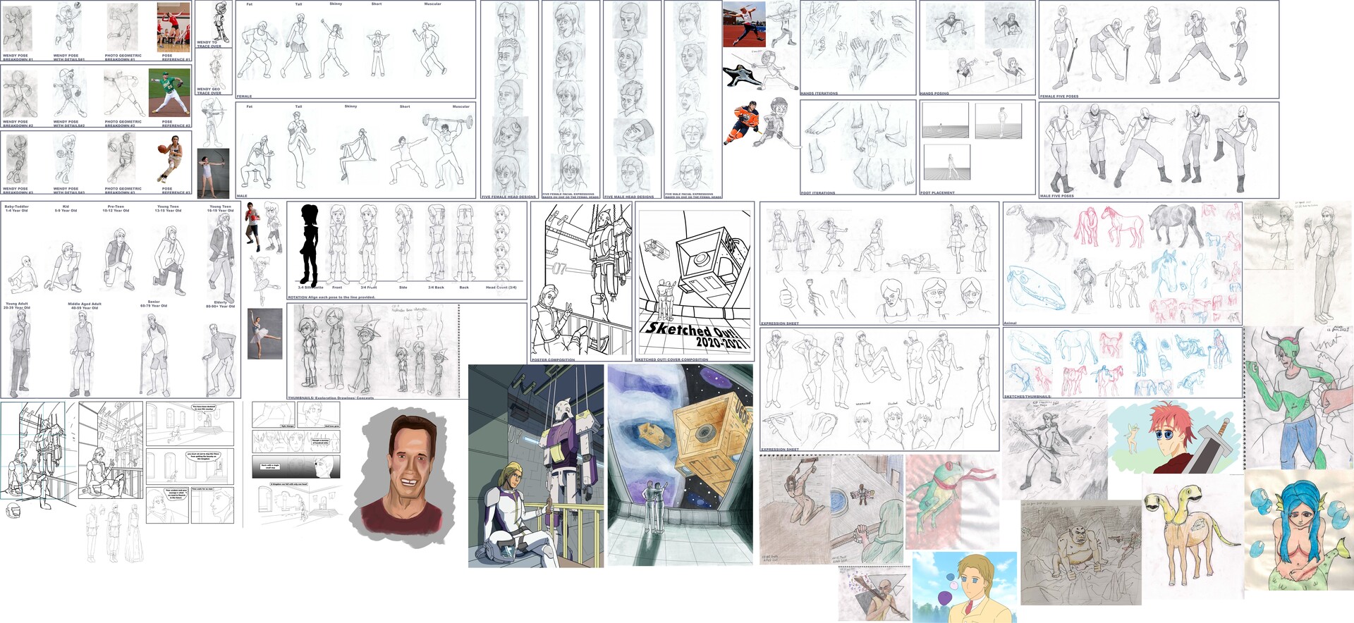 ArtStation - Nohammel's 2020-2021 Character Design for college compilation