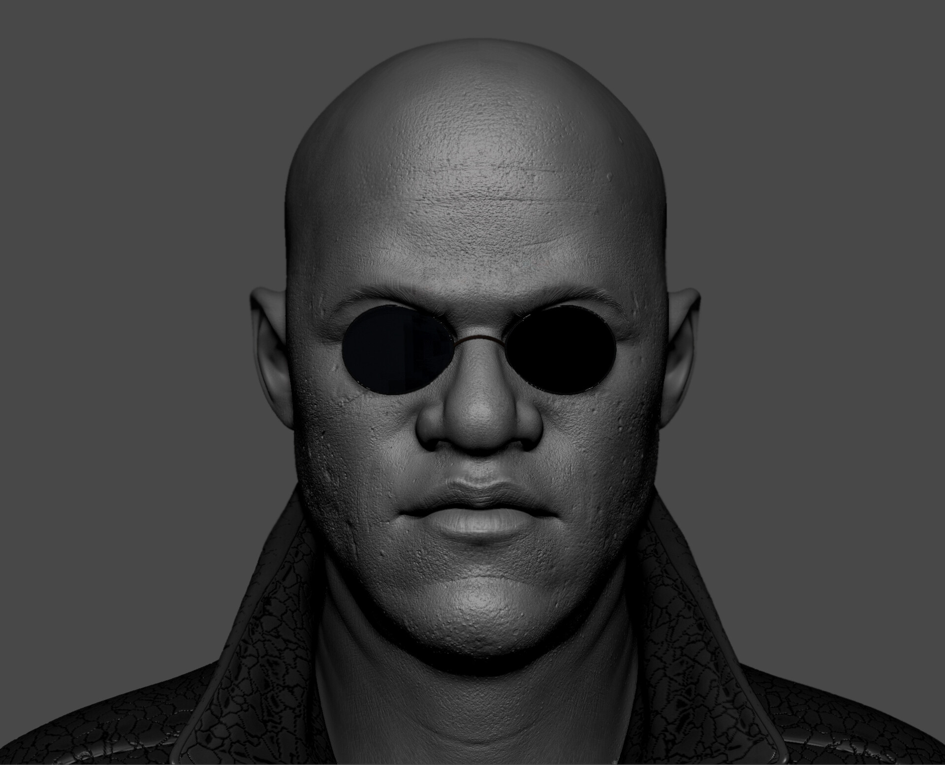 ArtStation - Morpheus , Laurence Fishburne head bust