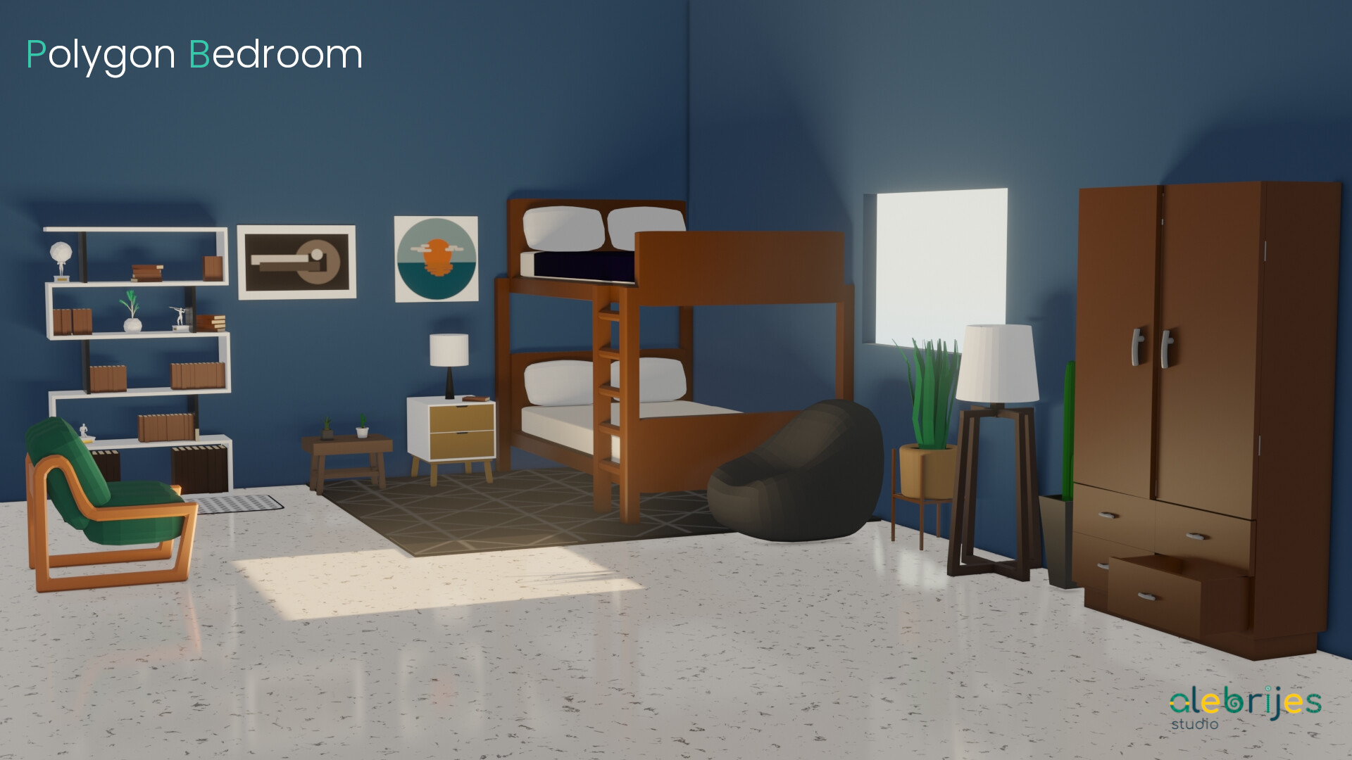 ArtStation - Polygon Bedroom II