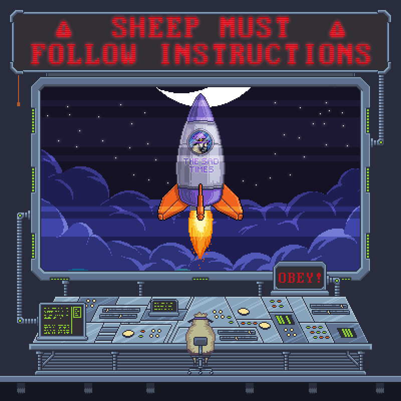 ArtStation - Animated Sheep Control Room Pixel Art