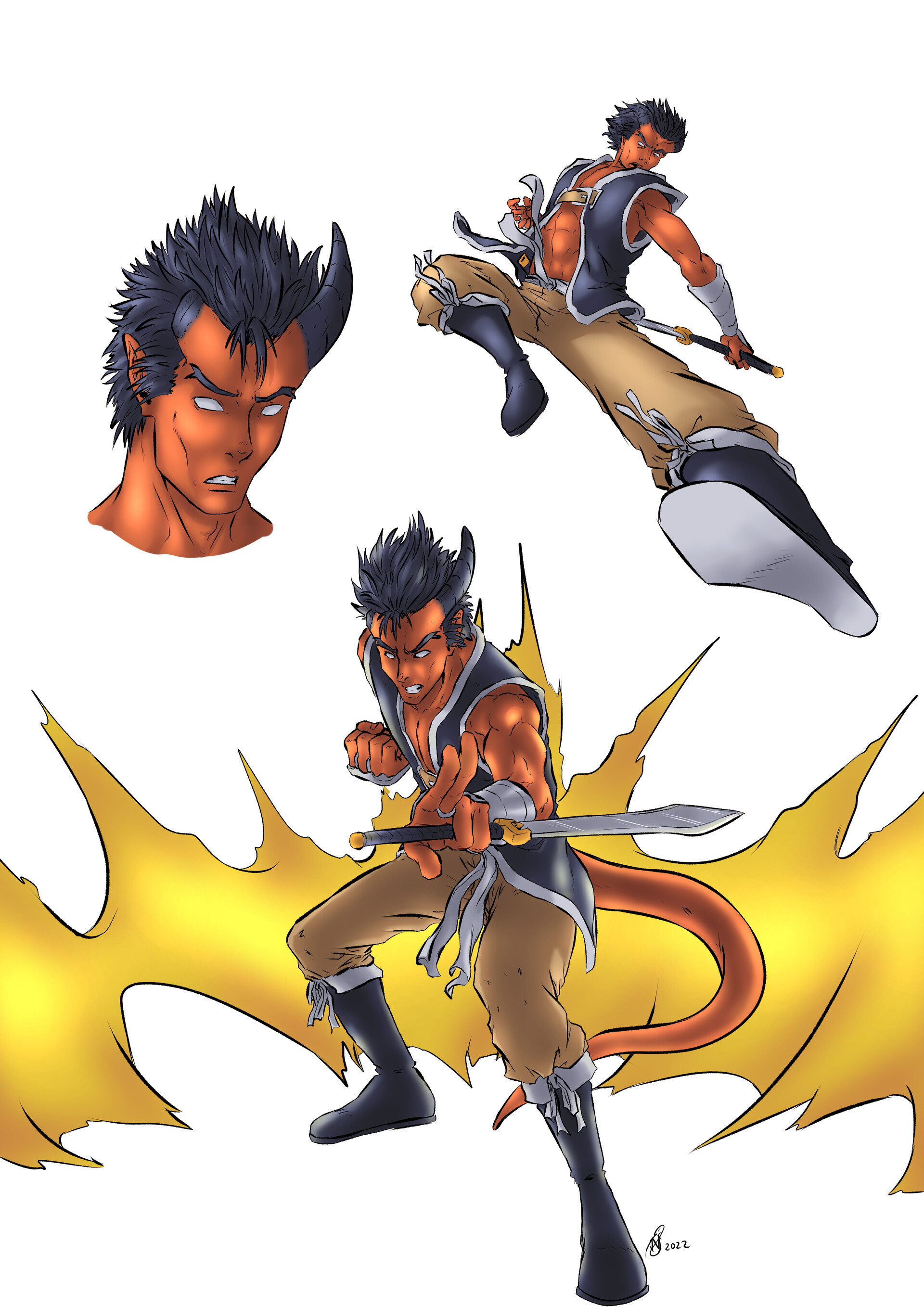 ArtStation - Dungeons and Dragons Tielfing Monk Kairon Vaazthrall