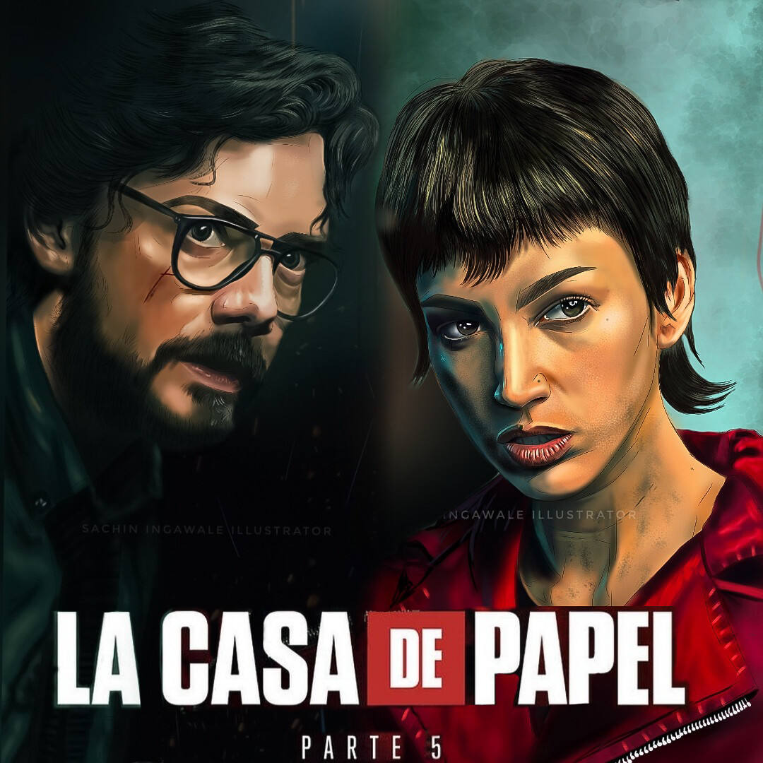 ArtStation - Money Heist Digital Art Illustration