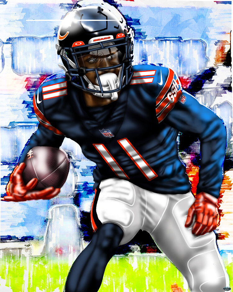 ArtStation - "Darnell Mooney Painting"...BEARDOWN!