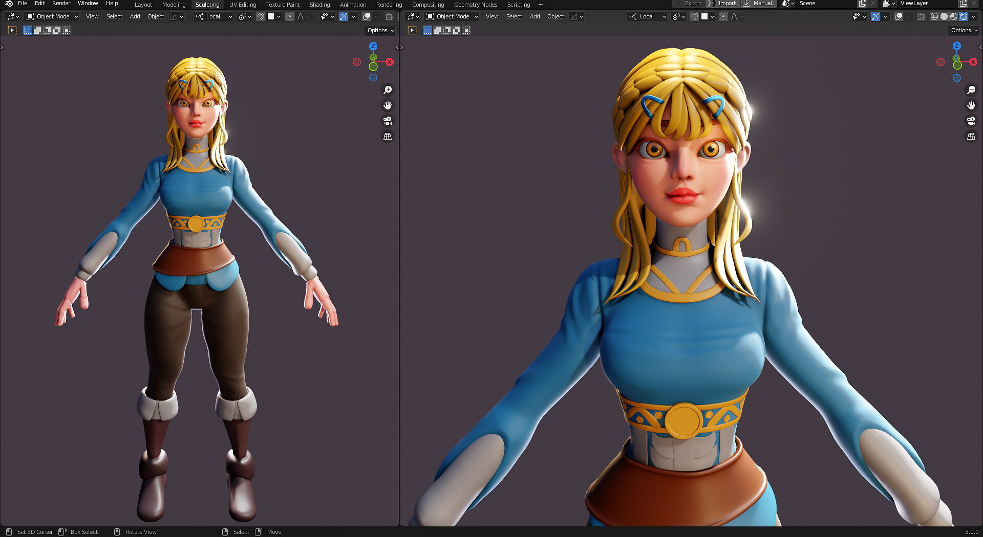 Phong Ly - Sculpting character in ZBrush and Blender