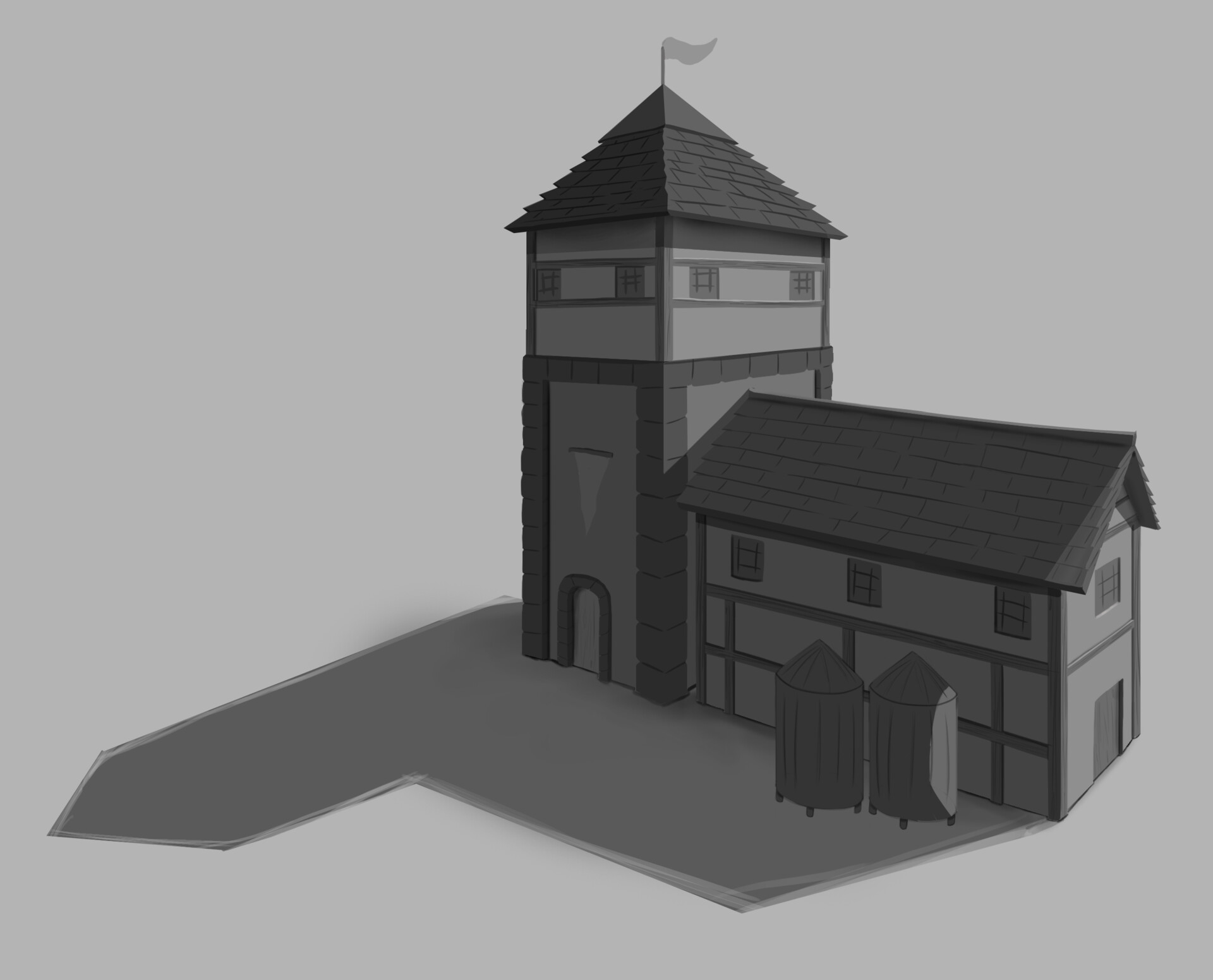 ArtStation - Guard tower