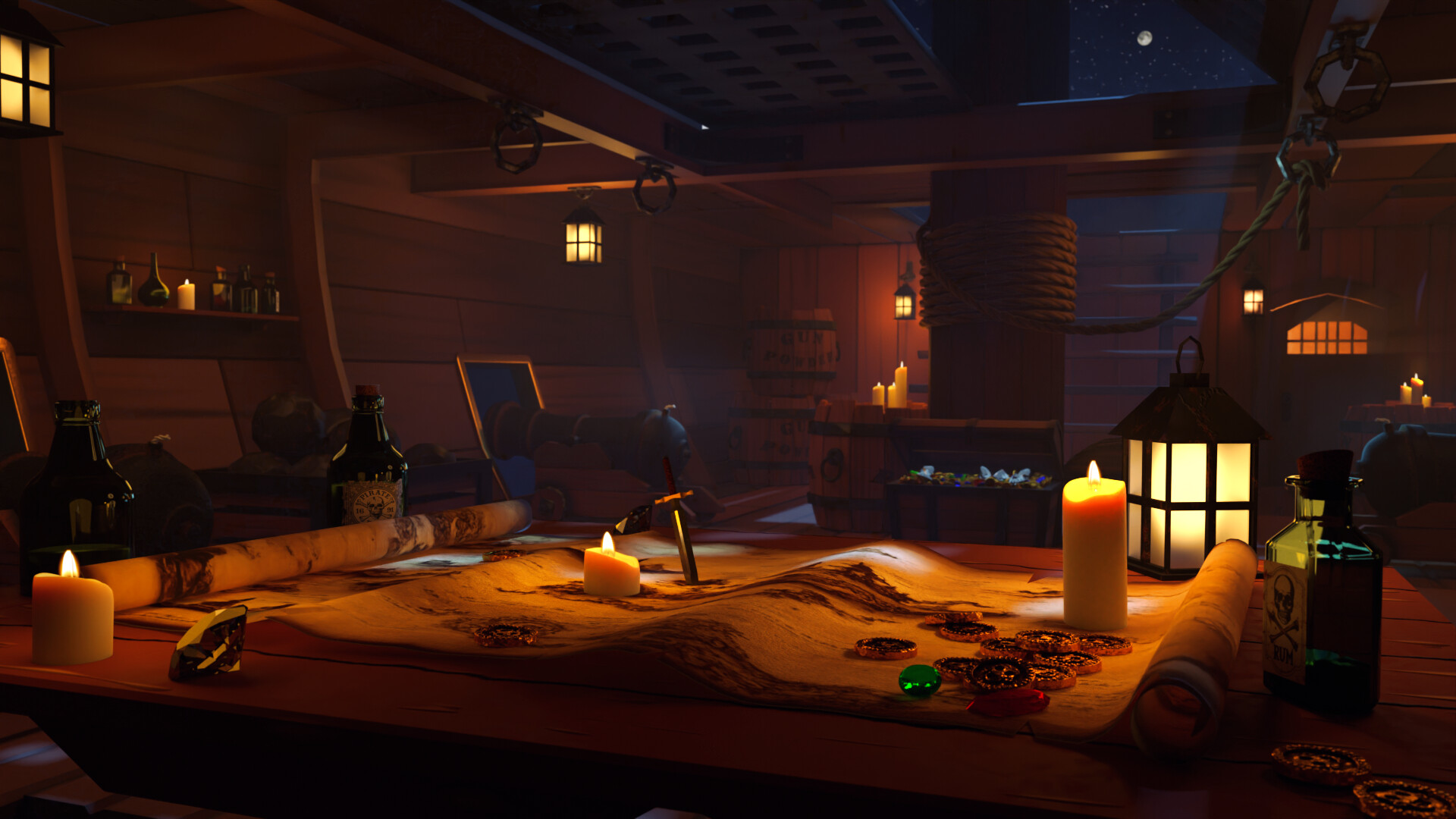 ArtStation - Pirate Ship Hold