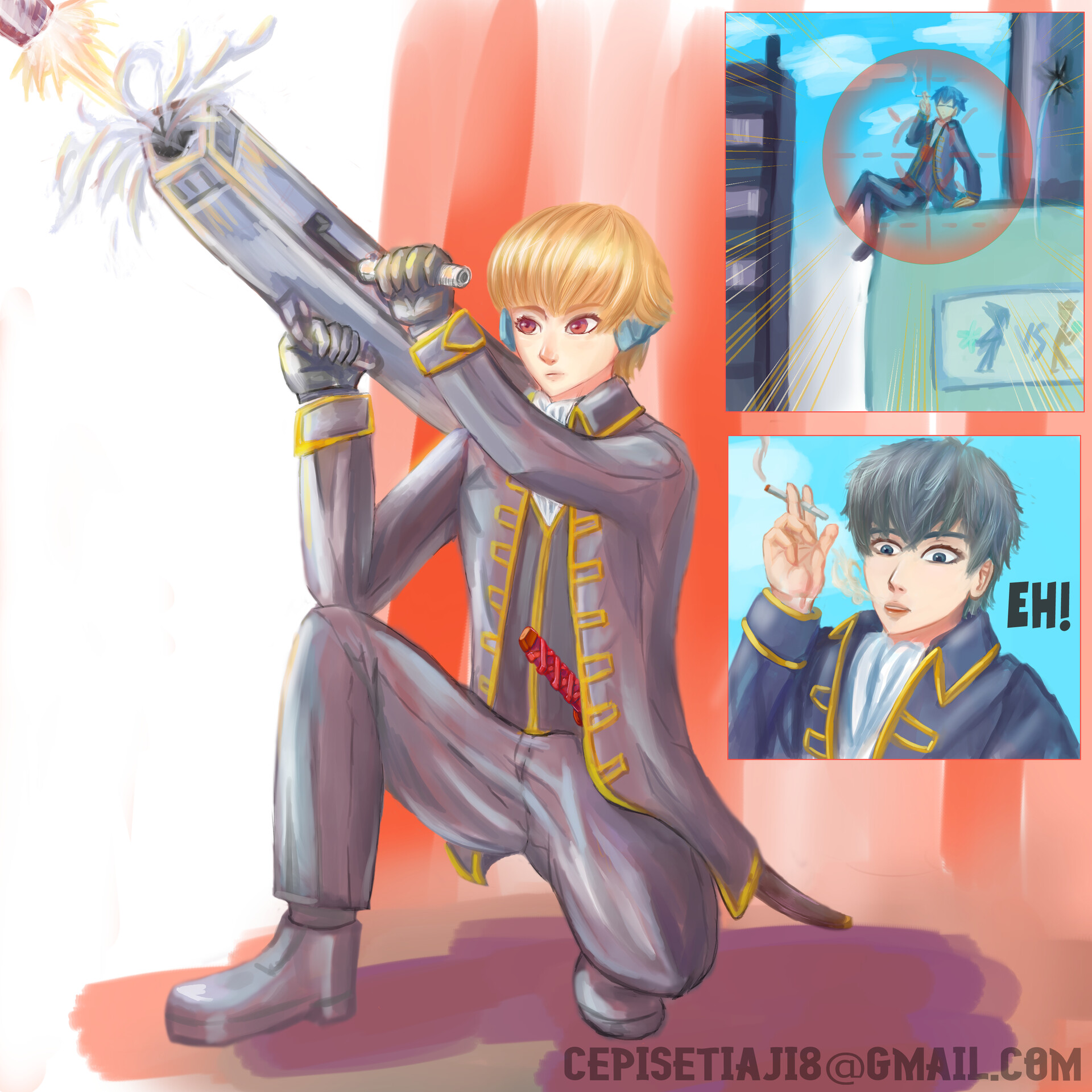 ArtStation - OKITA SOUGO BAZOKA HIJIKATA