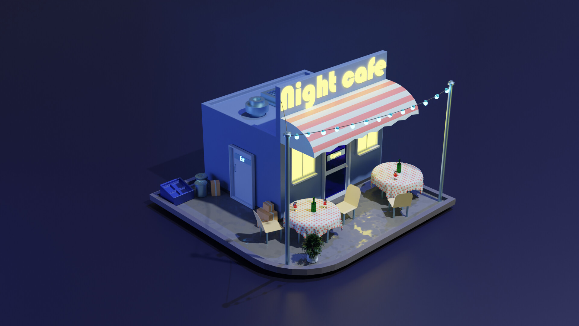 ArtStation - Night cafe
