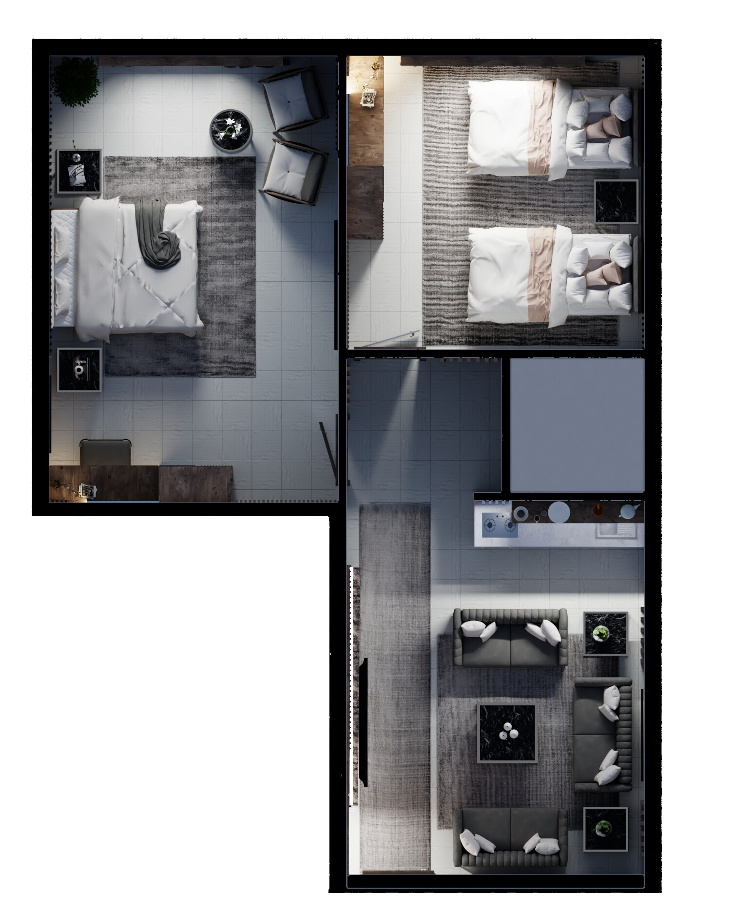 ArtStation - 3D Plan design for an Apartment