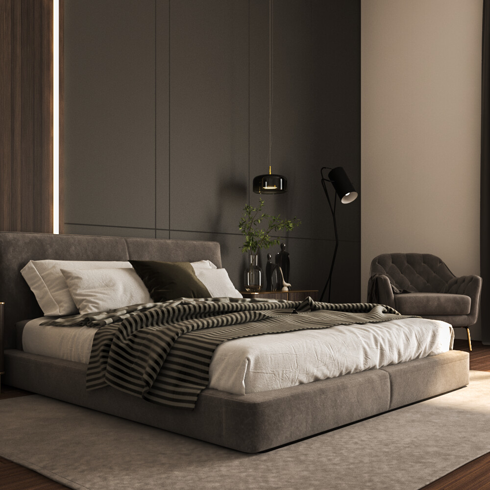 ArtStation - Interior design for Master Bedroom