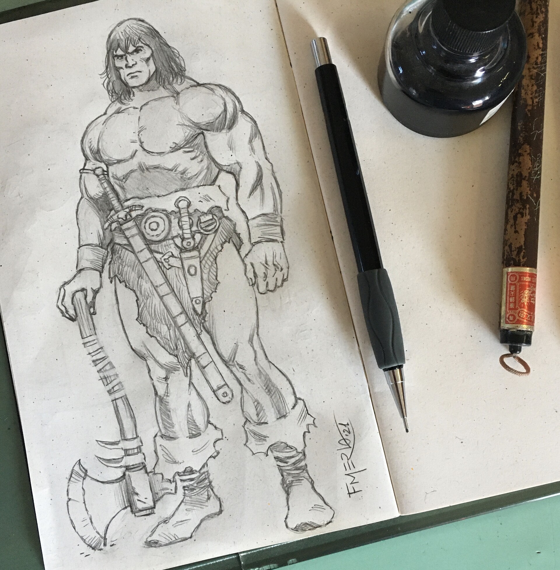 ArtStation - Conan the barbarian sketch