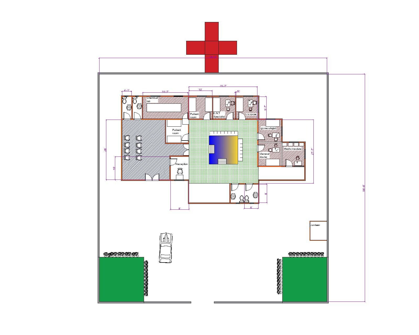 ArtStation - autocad layout hospital