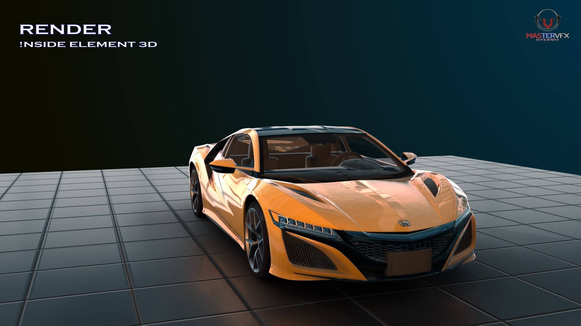 ArtStation - CAR RENDER INSIDE ELEMENT 3D