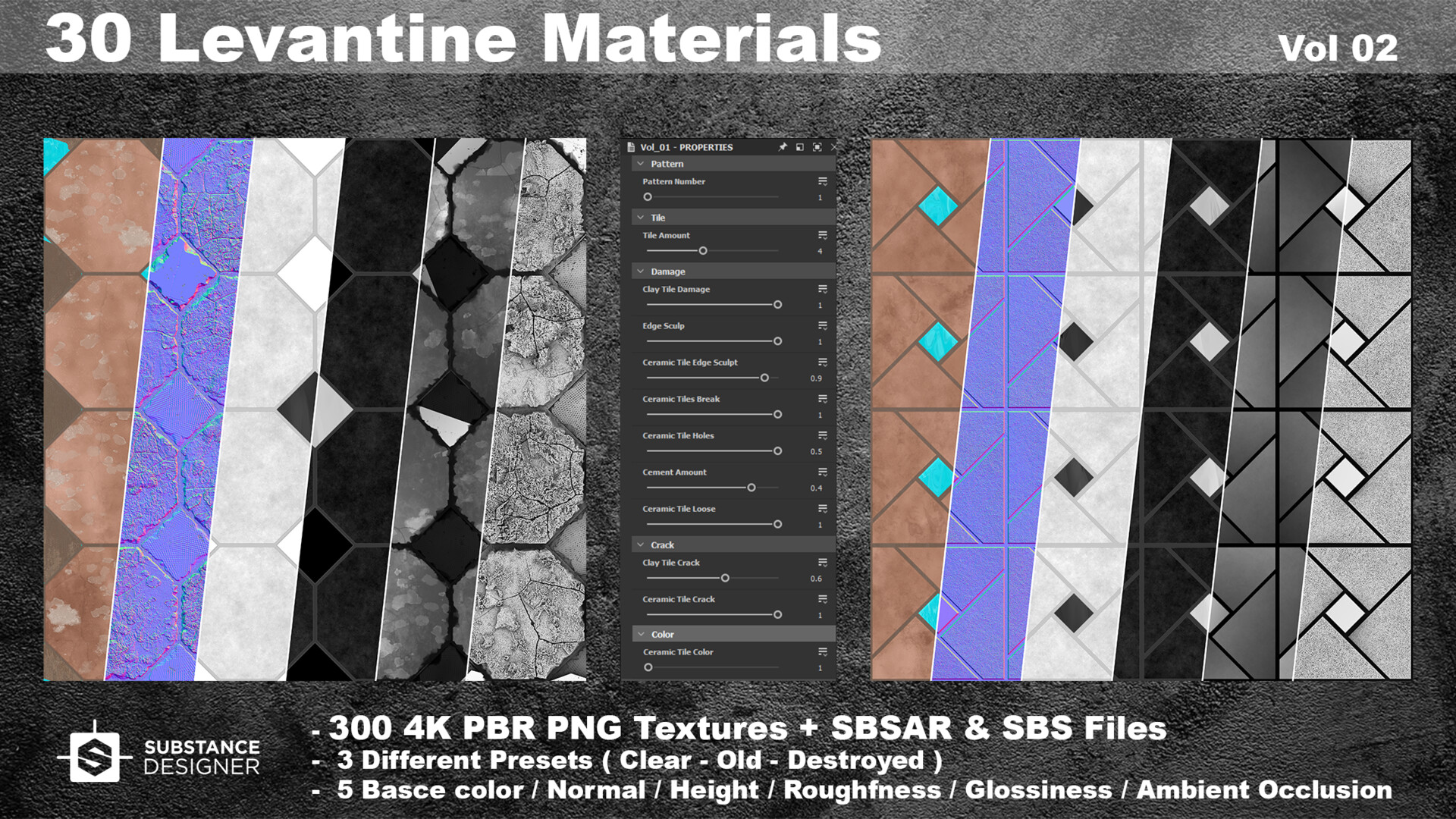 Me Art Studio - 30 High quality Levantine material+ SBS & SBSAR files ...