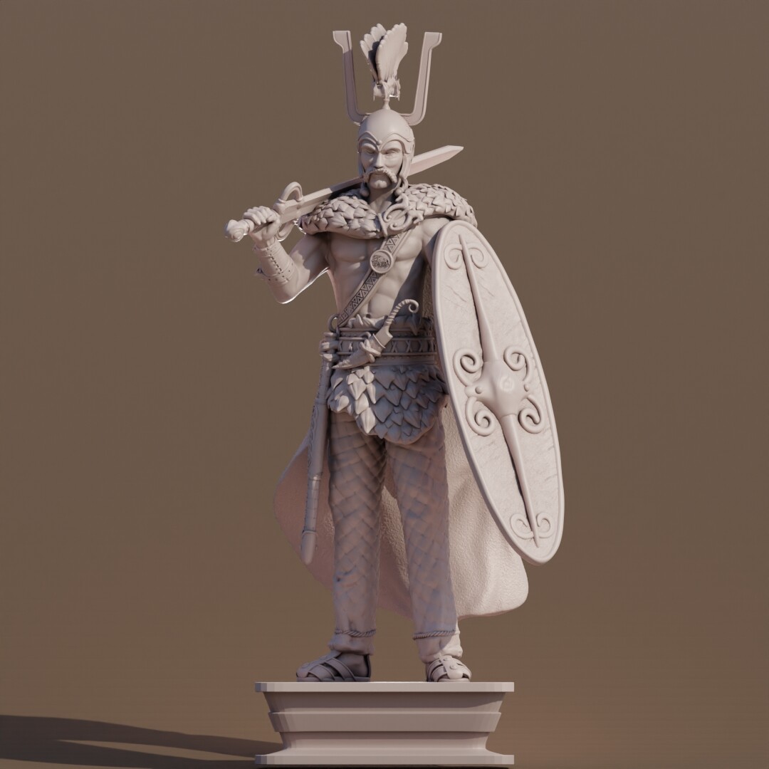 ArtStation - Celtic Chief miniature 85mm