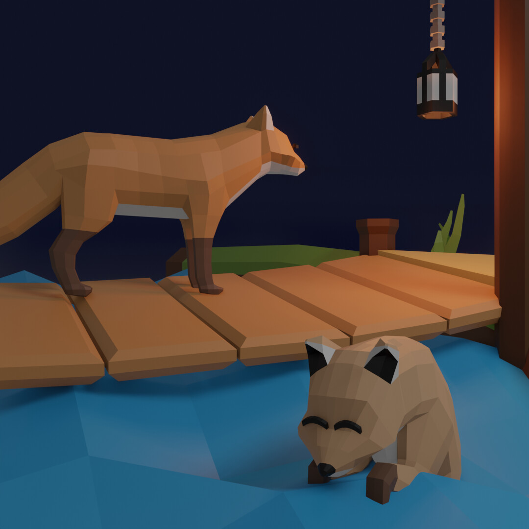 ArtStation - Low Poly Forest Scene 2