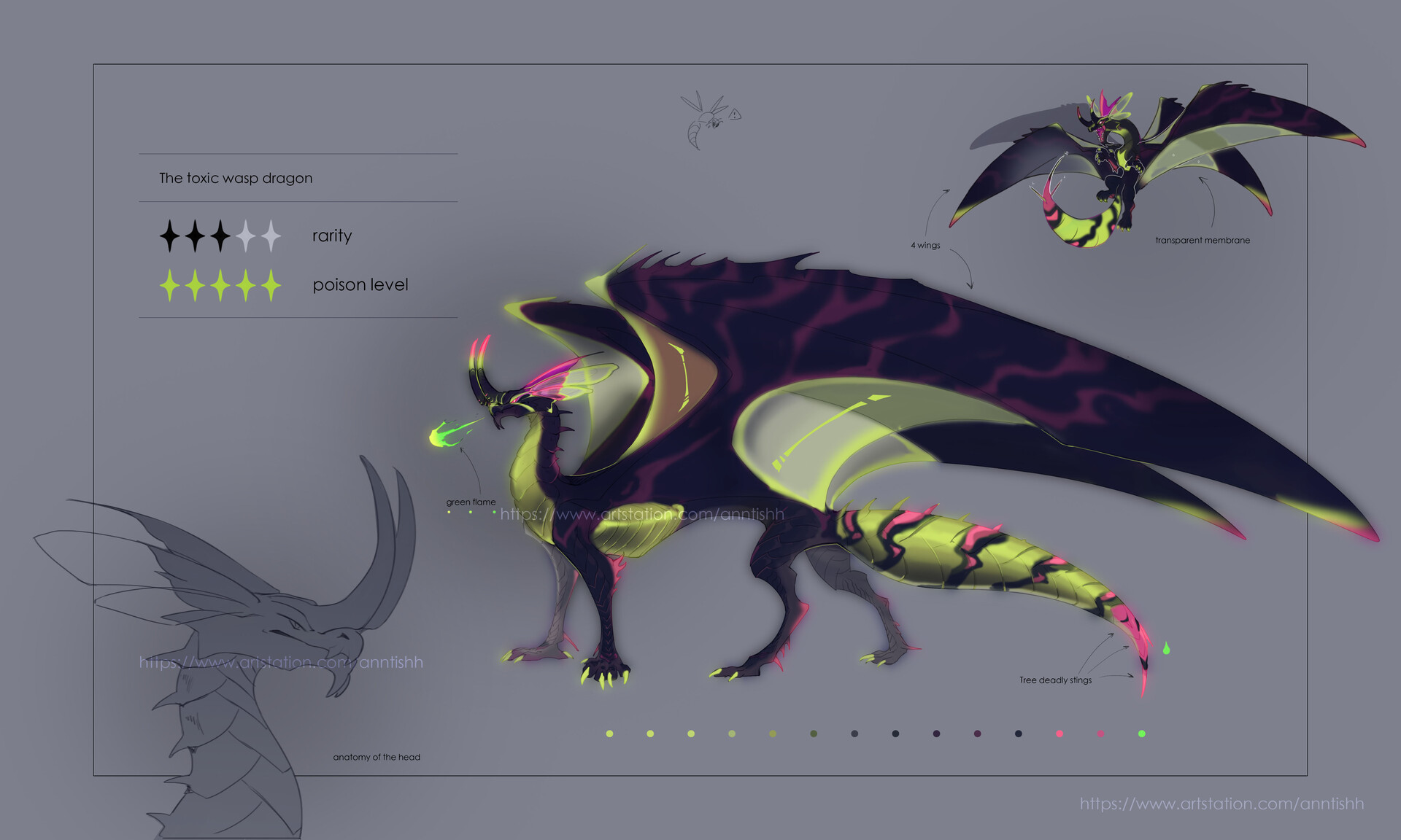 ArtStation - The toxic wasp dragon